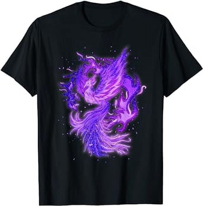 Phoenix Bird Design With Purple Fire T-Shirt - Walmart.com