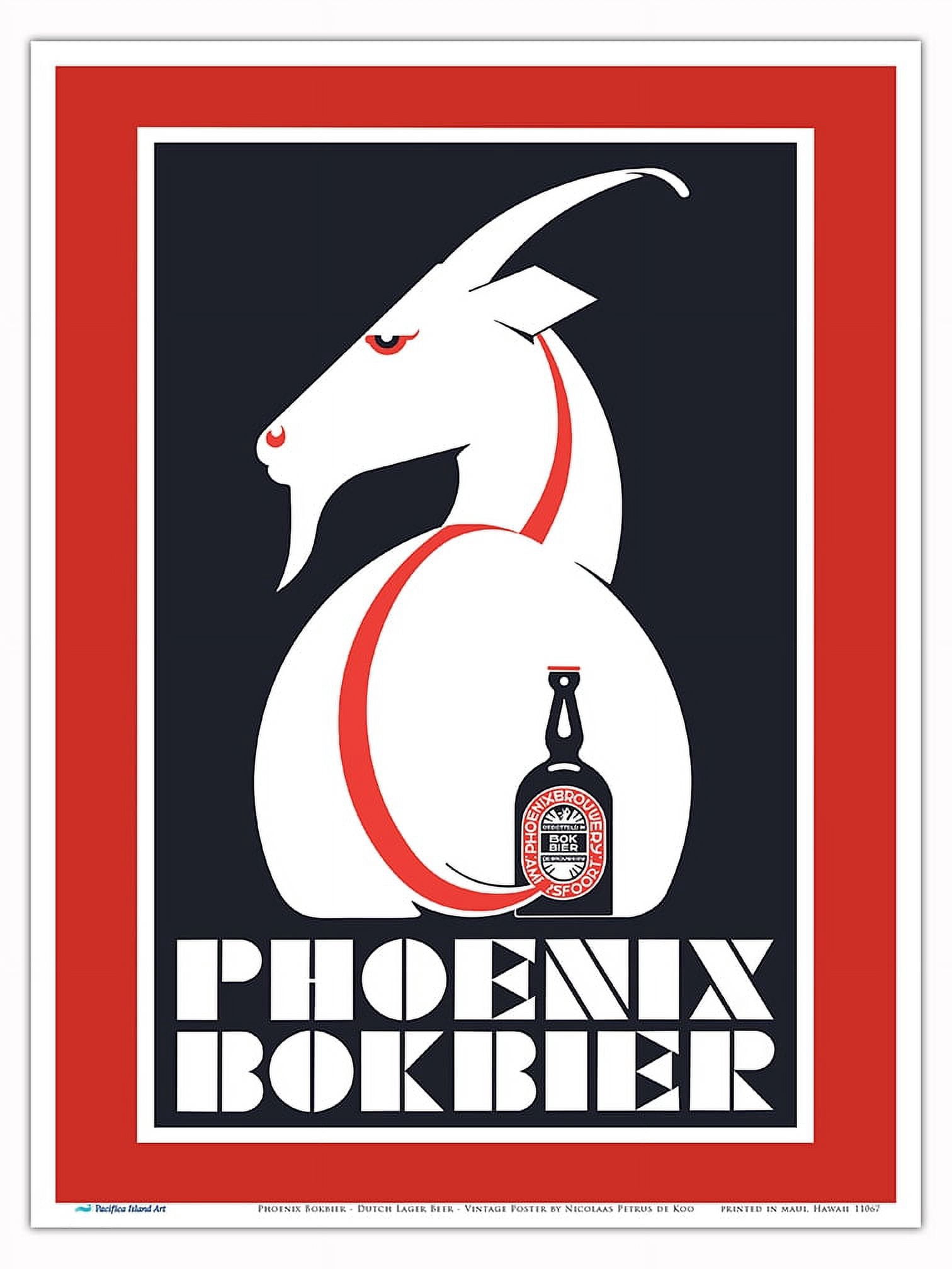 Phoenix Bokbier - Dutch Lager Beer - Vintage Advertising Poster by ...