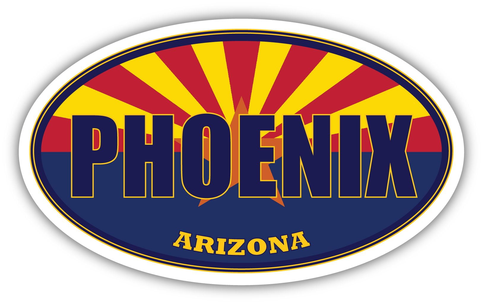 Phoenix City Arizona State Flag | AZ Flag Maricopa County Oval State ...