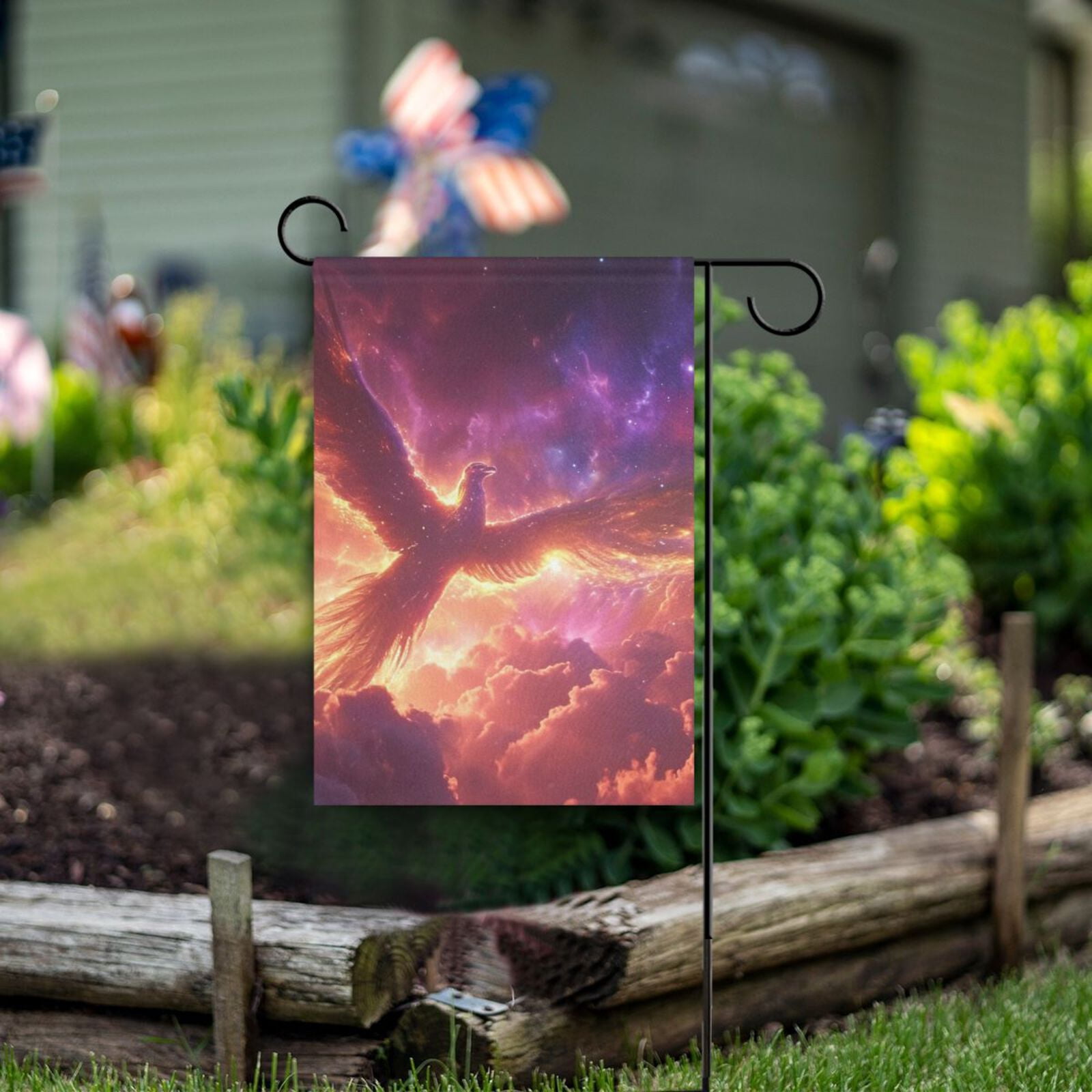 Phoenix Clouds Garden Flag Double Sided Outdoor Banners for Courtyard ...