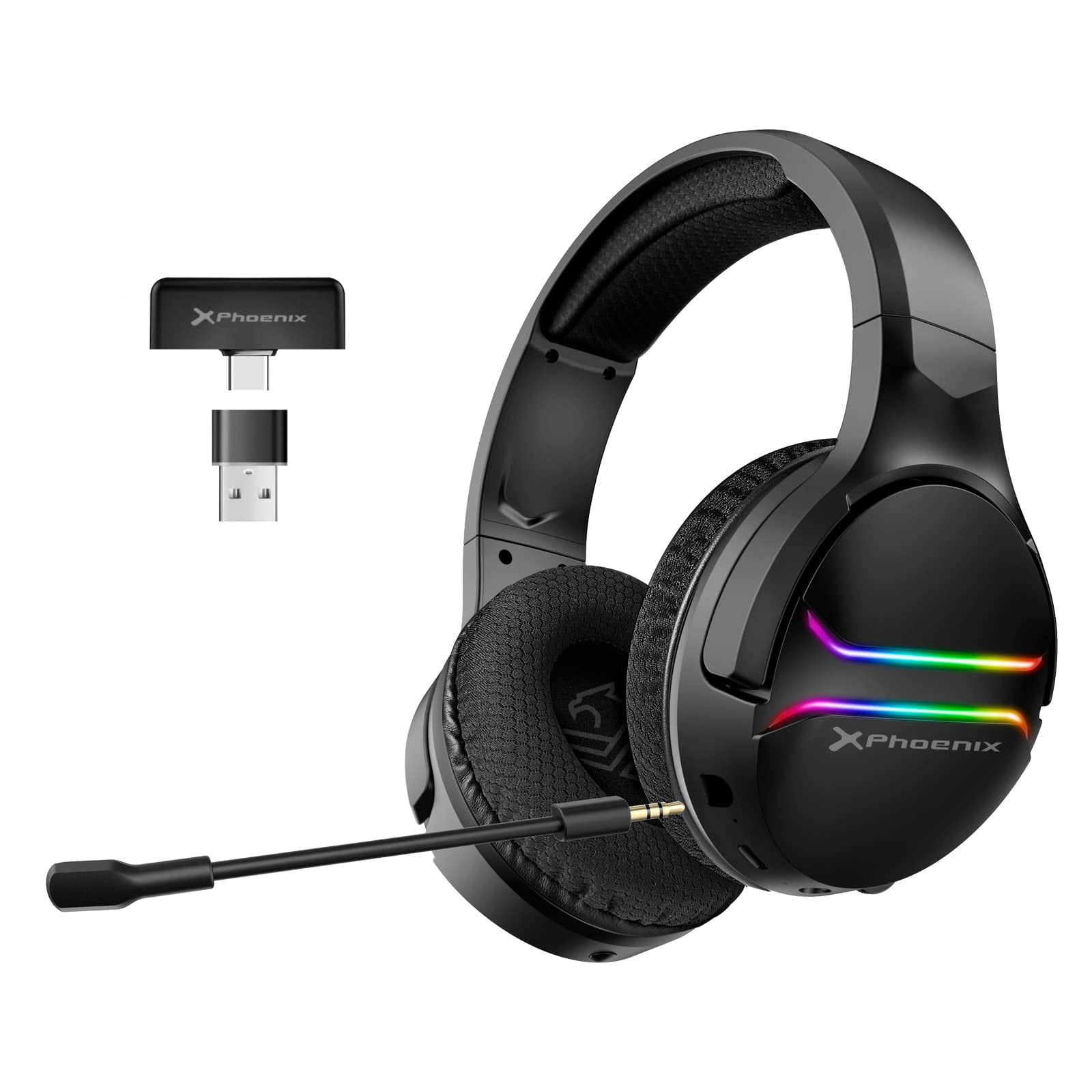 Phoenix Echo Wireless 7.1 Gaming Headset for PS5, Switch and PC, Type-C ...