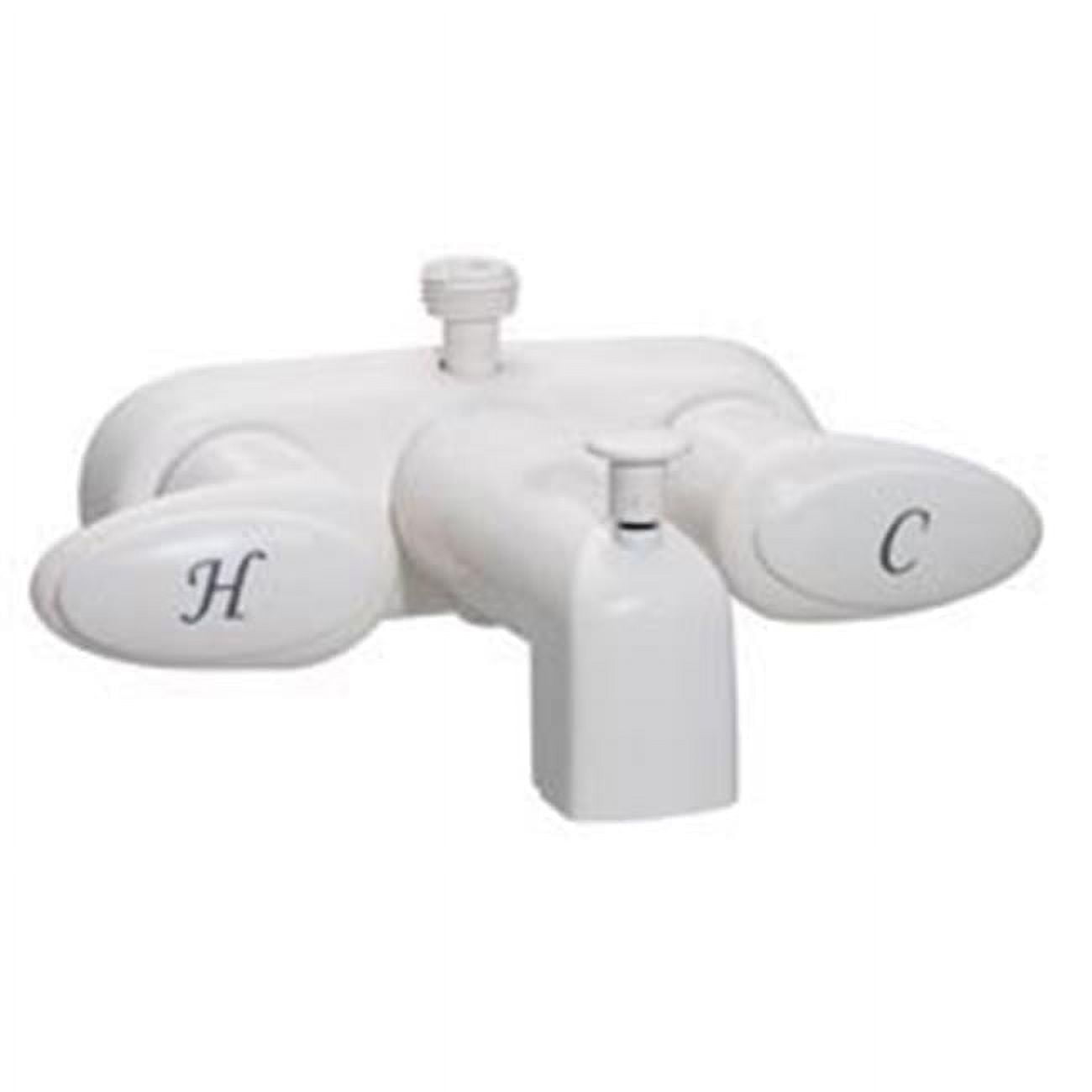 Phoenix Faucets 2 Lever 0.25 Turn Plastic Tub Div Faucet with D-Spud ...