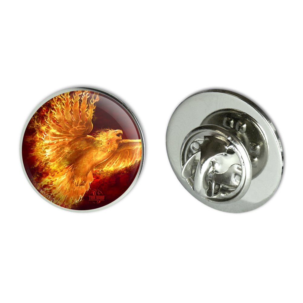 Phoenix Firebird Flaming Fire Bird Rising Fantasy Metal 0.75