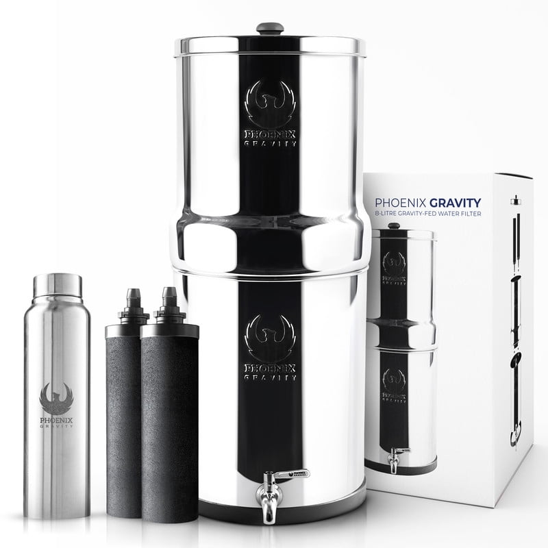 2.25 G Gravity Water Filter System ,Dual Carbon Filtration ,NSFand ANSI ...