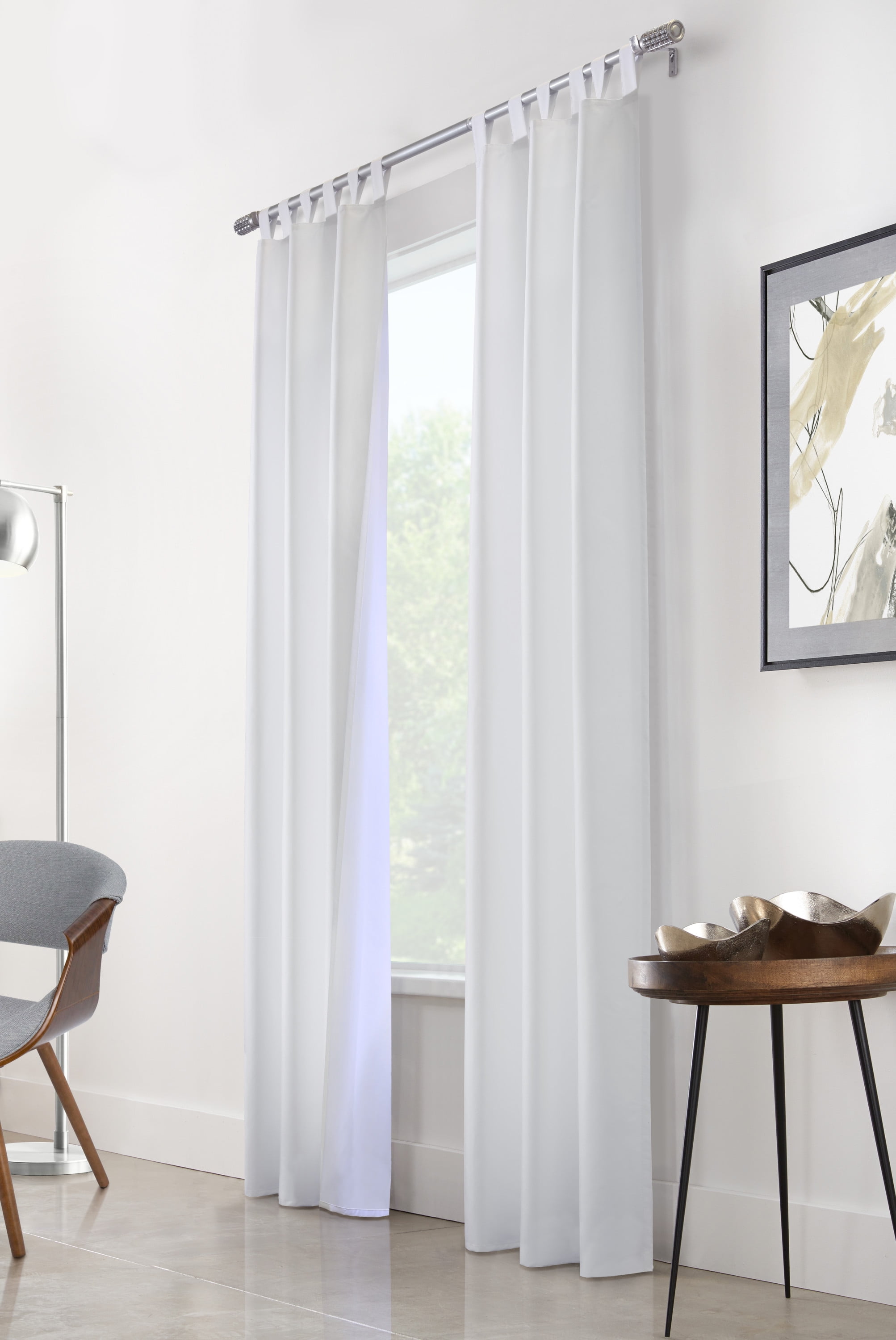 Phoenix Insulated Tab Top Solid Curtain Panel Pair each 40" x 84" in ...