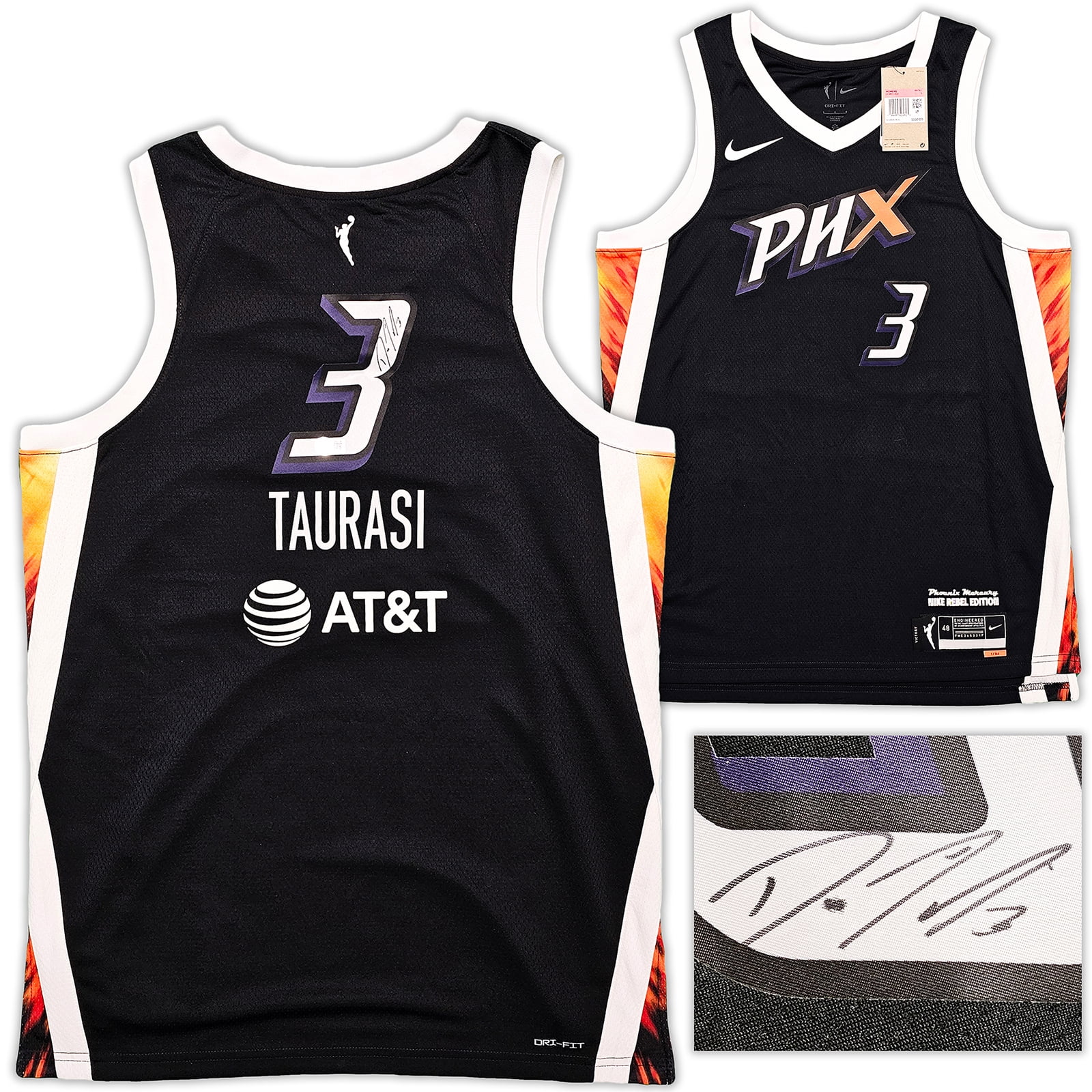 Phoenix Mercury Diana Taurasi Autographed Black Nike Rebel Edition ...