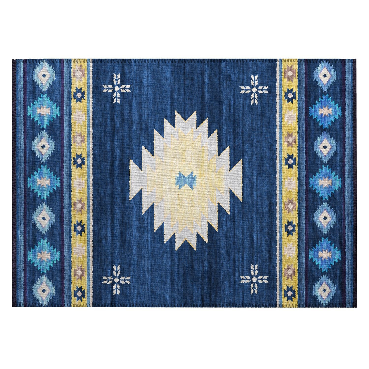 Phoenix PH4 Blue Southwestern Rug 8' X 10' - Walmart.com