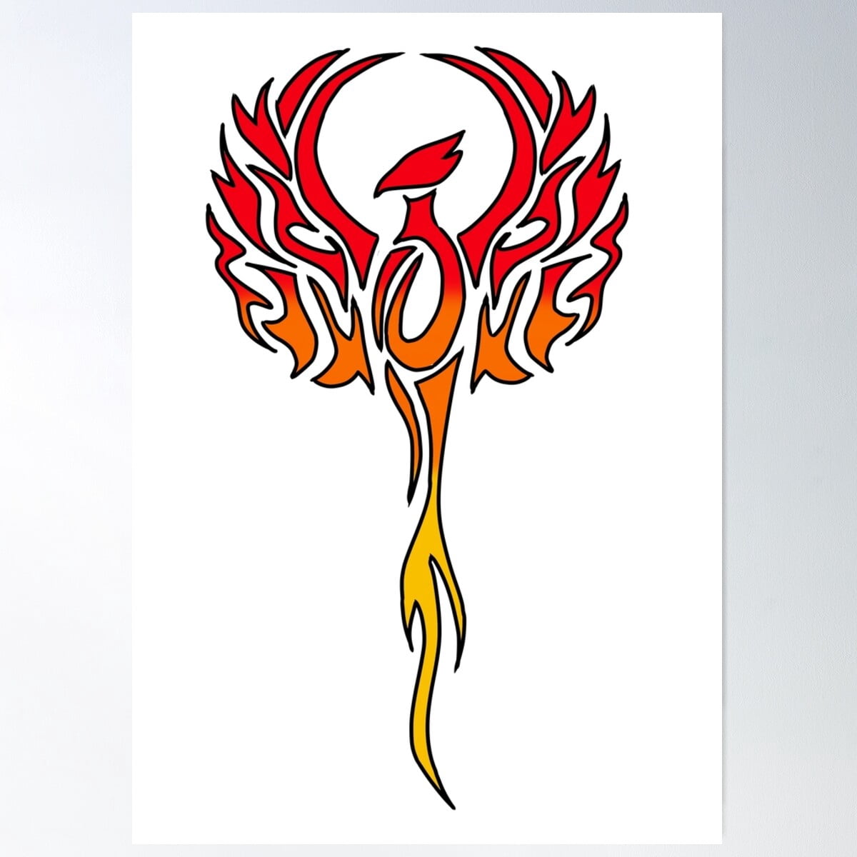 Phoenix Poster Wall Art, Modern Wall Decor For Living Room Bedroom ...