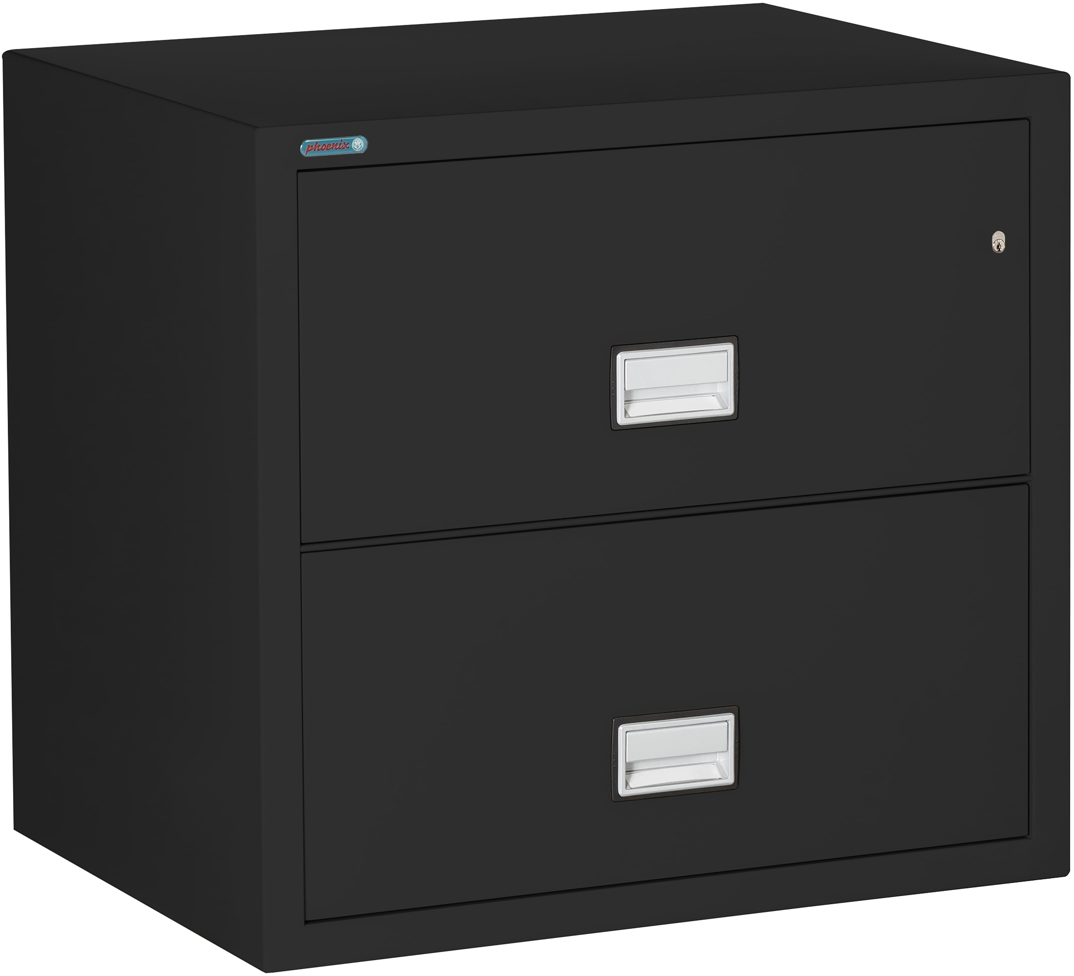 Phoenix Safe Lateral 31 inch 2-Drawer Fireproof File Cabinet with Key ...
