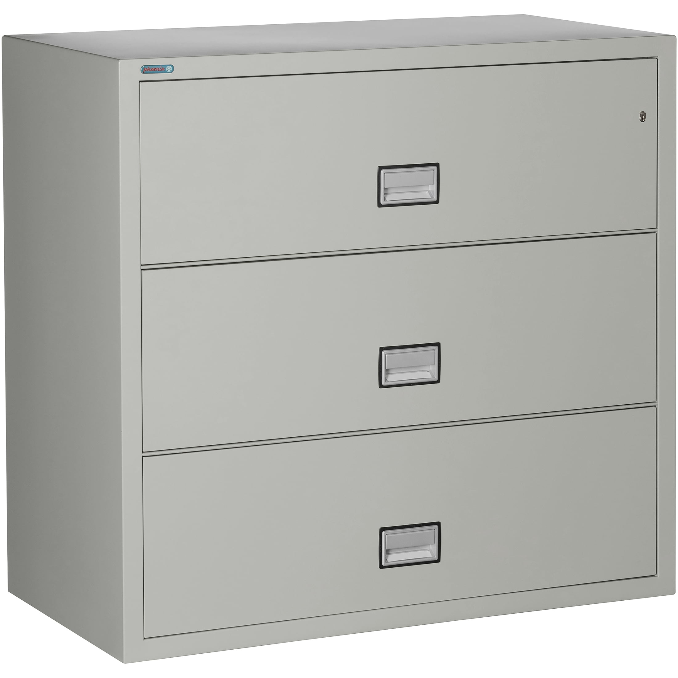 Phoenix Safe Fireproof 3 Drawer File Cabinet, Key Lock, 44x23.625x41.75 ...