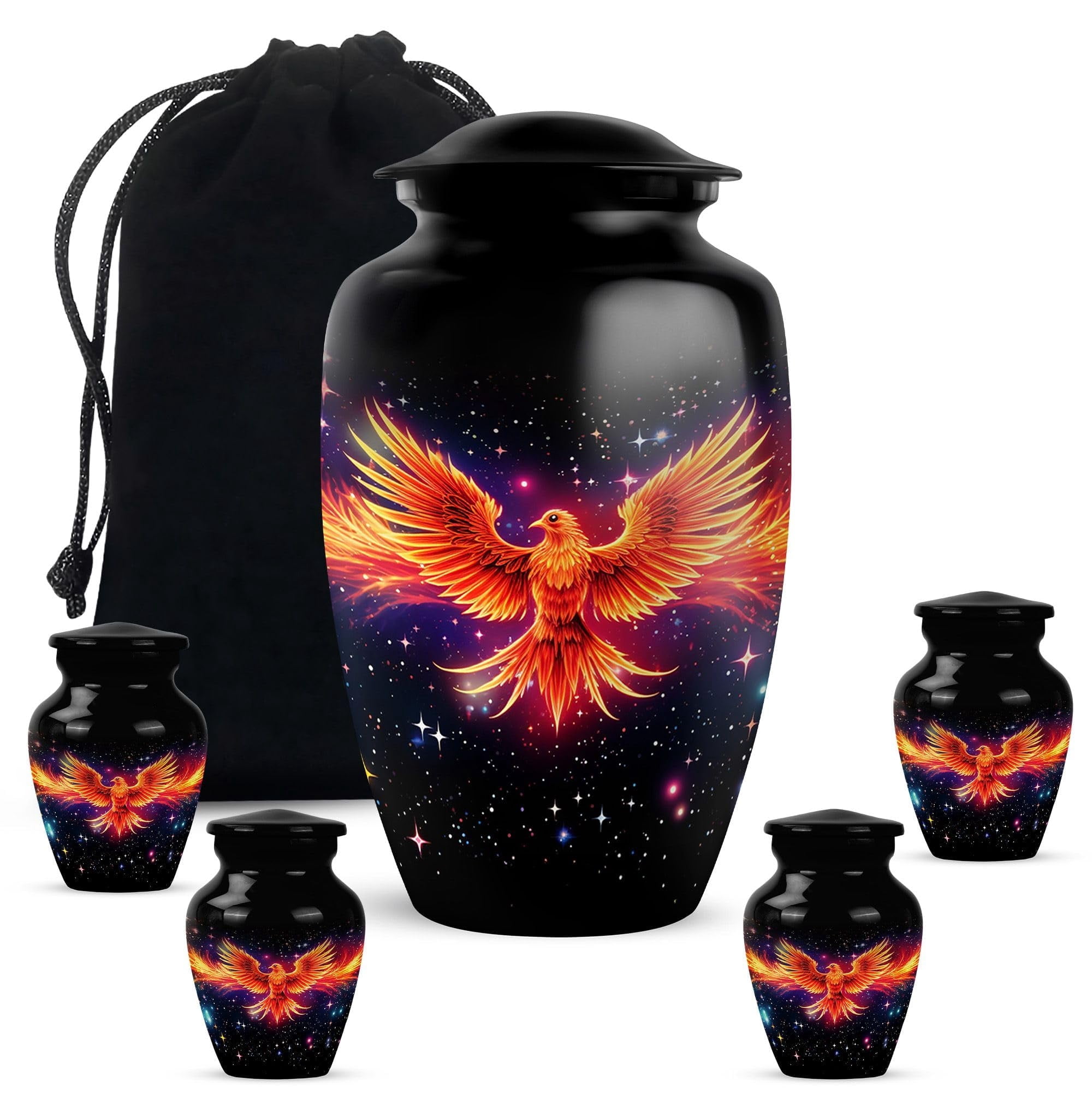 Phoenix Small Urn, Mini Keepsake Urns for Mom & Dad, Large Urn for ...