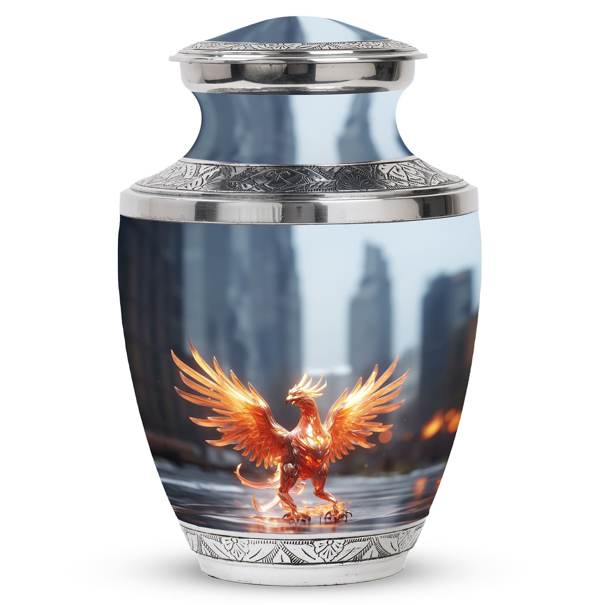 Phoenix Spreading Wings Memorial Urn, Cremation Urns For Human Ashes ...