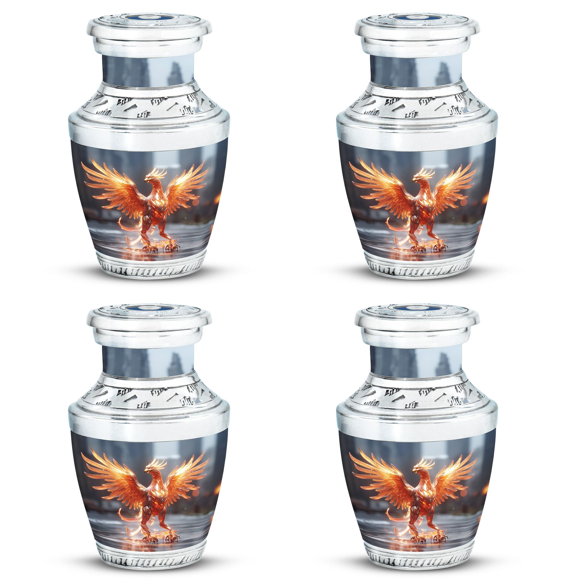 Phoenix Spreading Wings Urn Collection, Mini Cremation Urns For Human ...