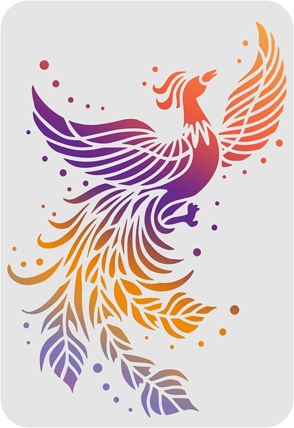 Phoenix Stencils 11.7x8.3 inch Firebird Painting Stencil Flying Phoenix ...