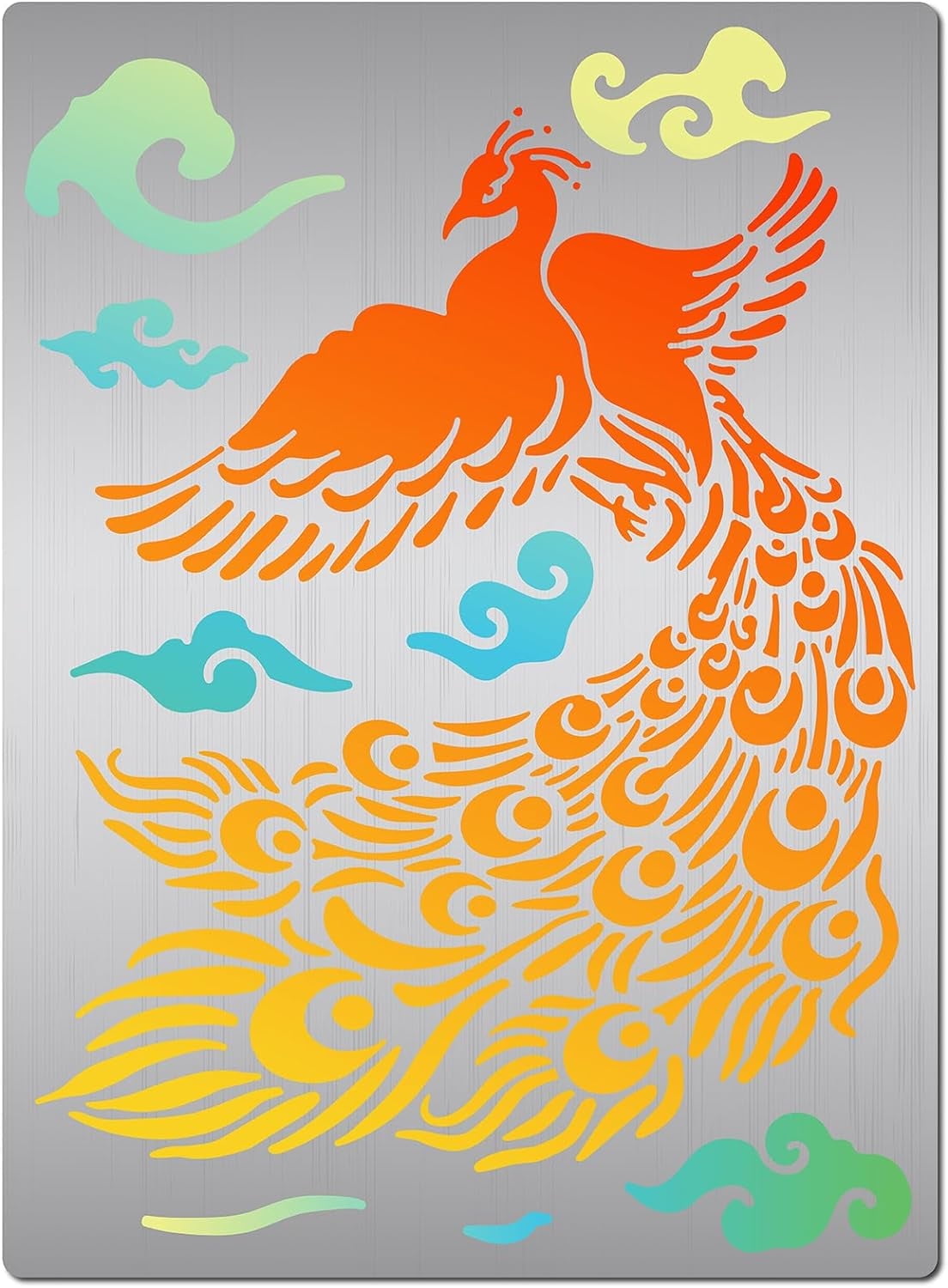 Phoenix Stencils Reusable Flying Firebird Mythical Drawing Stencil ...