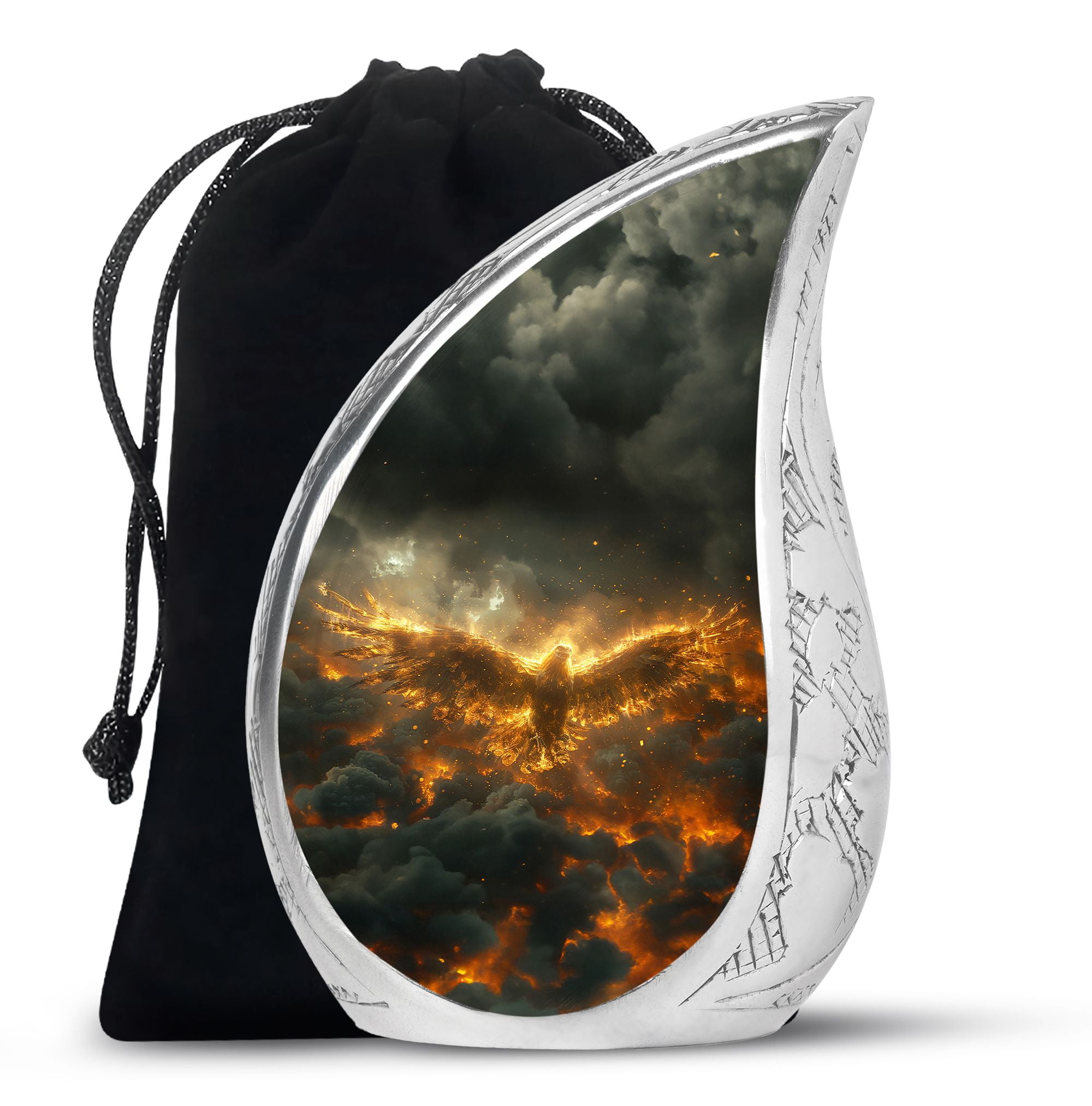 Phoenix Storm Rising Urn for Adult Ashes, Funeral Urns for Adult Ashes ...