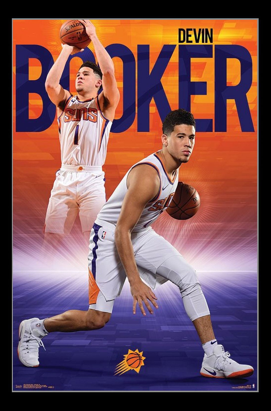 Phoenix Suns - Devin Booker Laminated & Framed Poster Print (22 x 34 ...
