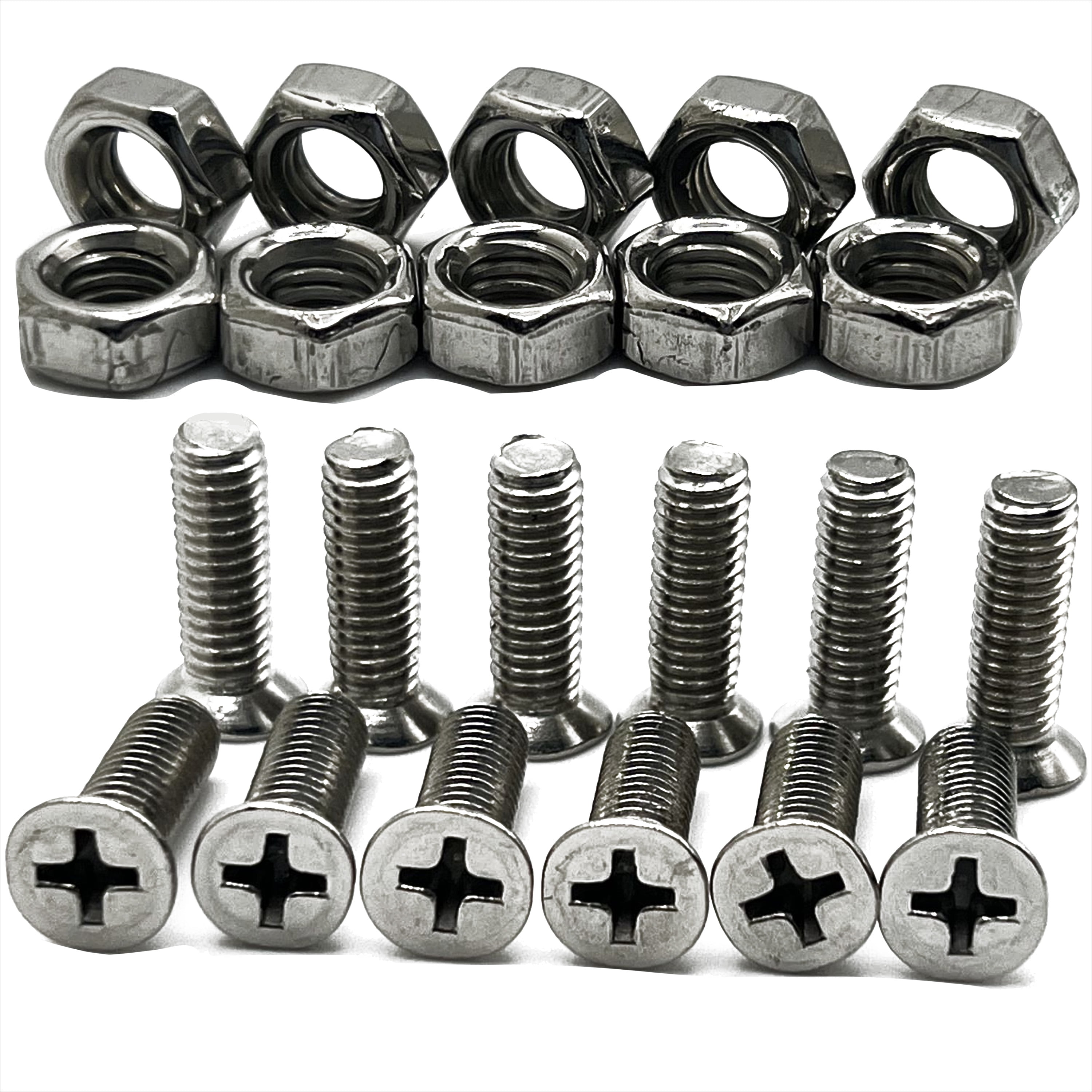 Phoenix Top-Notch Tools 50 Pc. M6 Flat Head Screws with M6 Hex Nuts ...