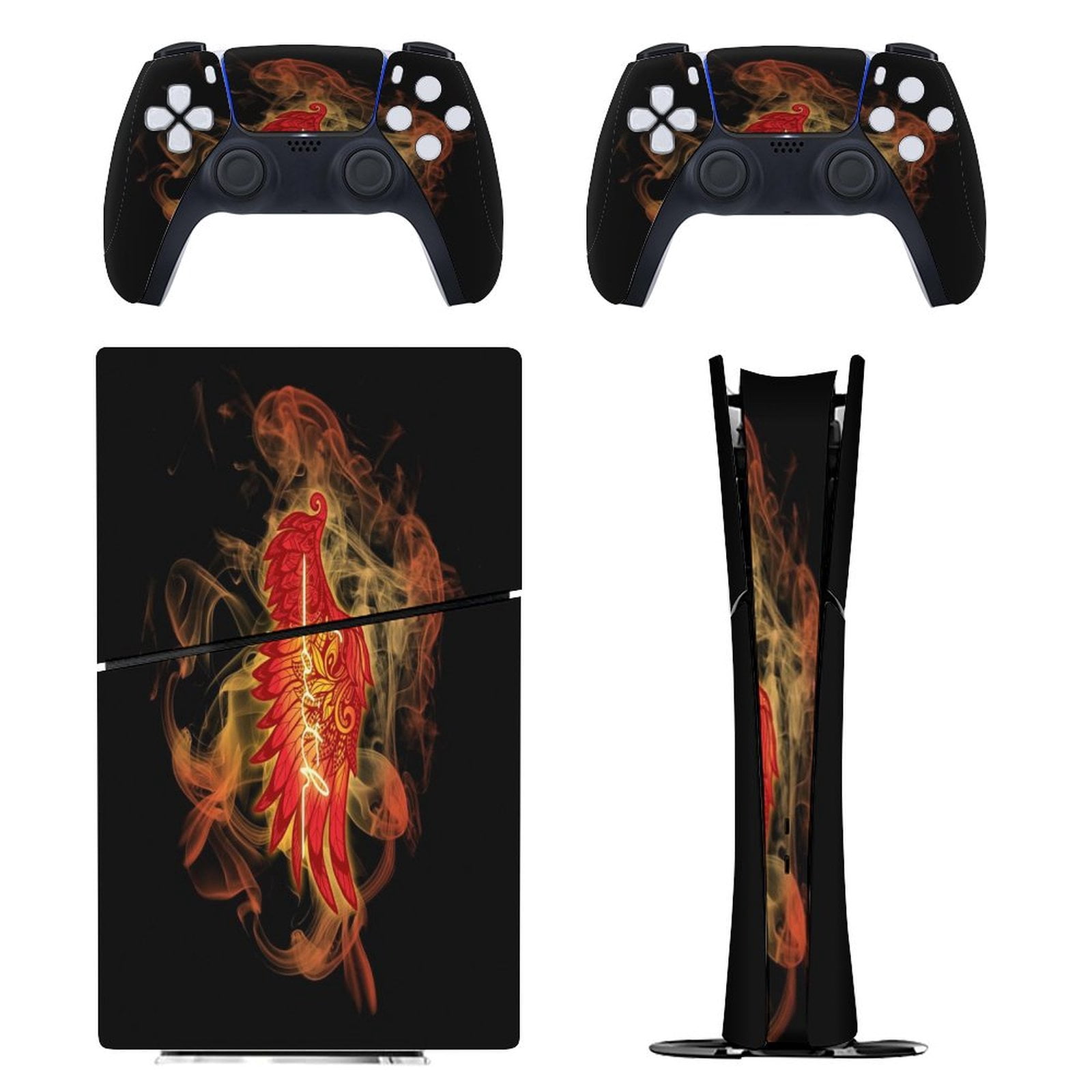 Phoenix Wing Faith PS5/PS5 Slim Digital Disc Skin Sticker For Console ...