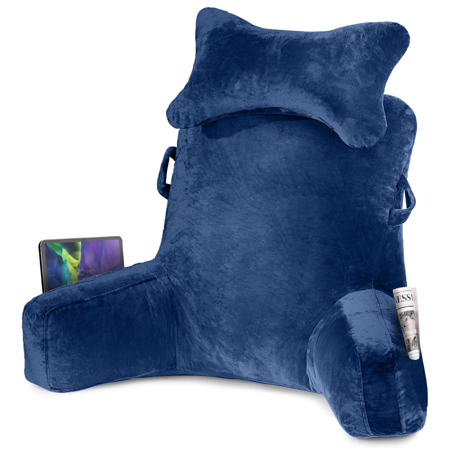 Phogary Extra Large Reading Pillow with Detachable Neck Roll & Arms ...