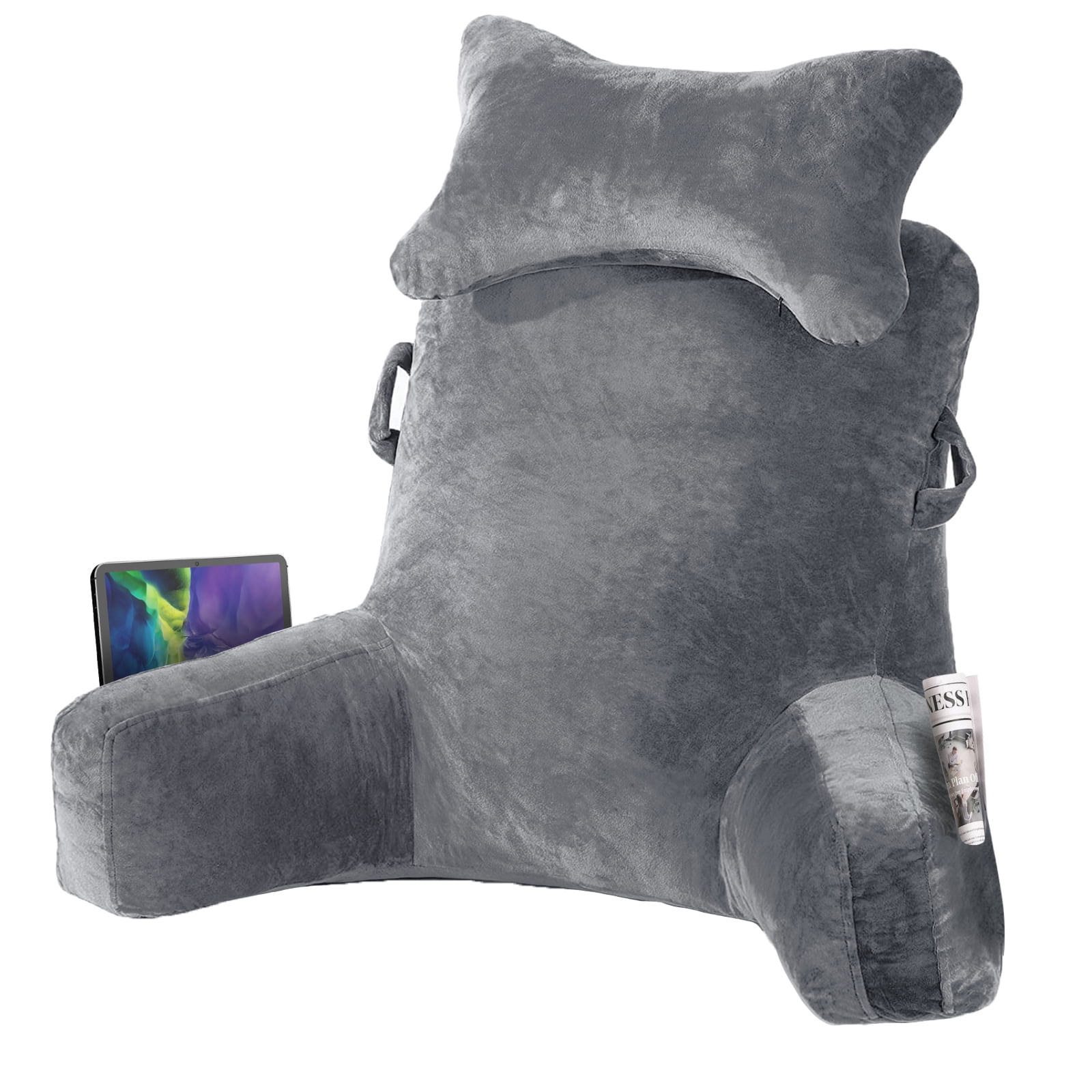 "Phogary Oversized Reading Pillow 31"" with Detachable Neck Roll ...