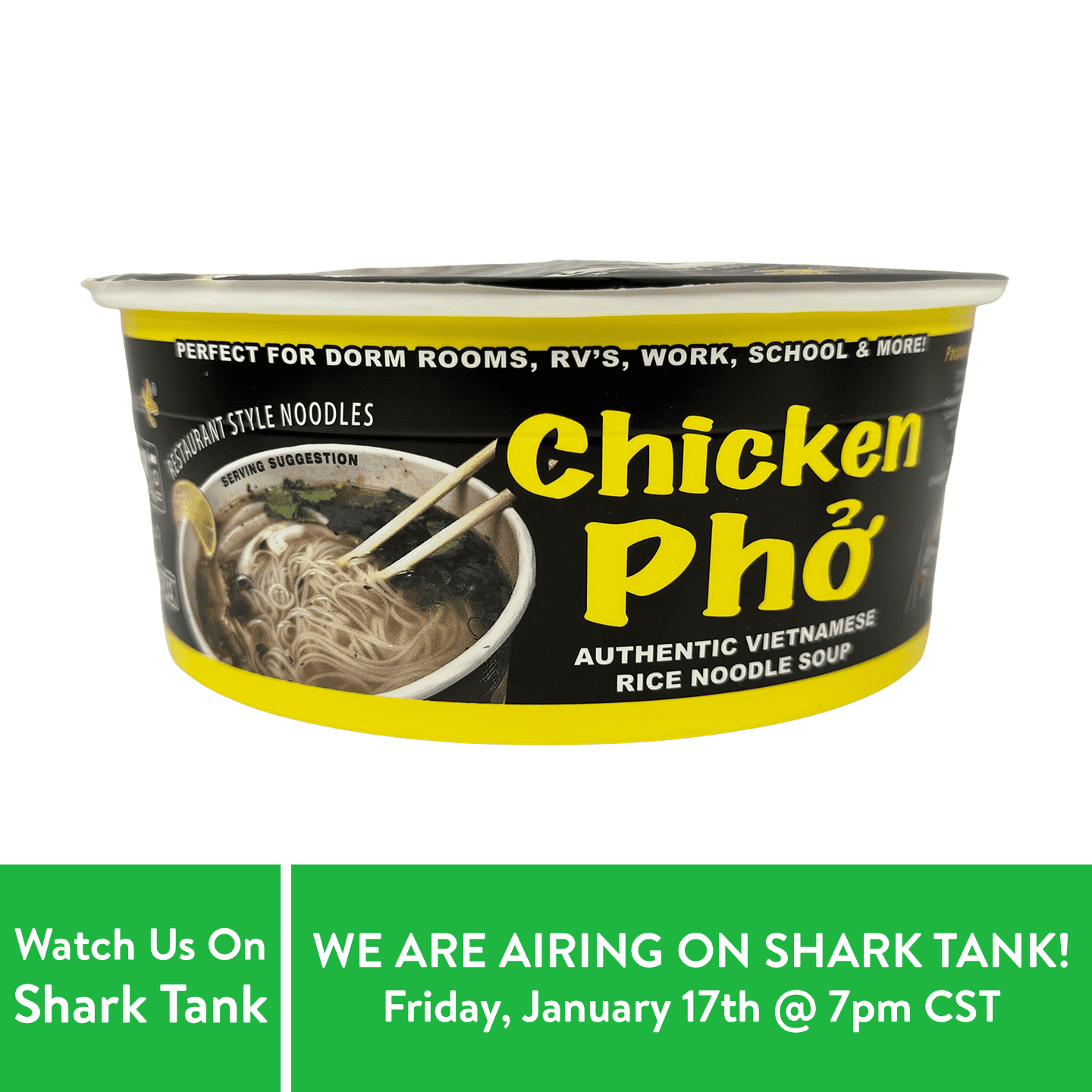 Pholicious instant chicken pho, Vietnamese rice noodle soup, single ...