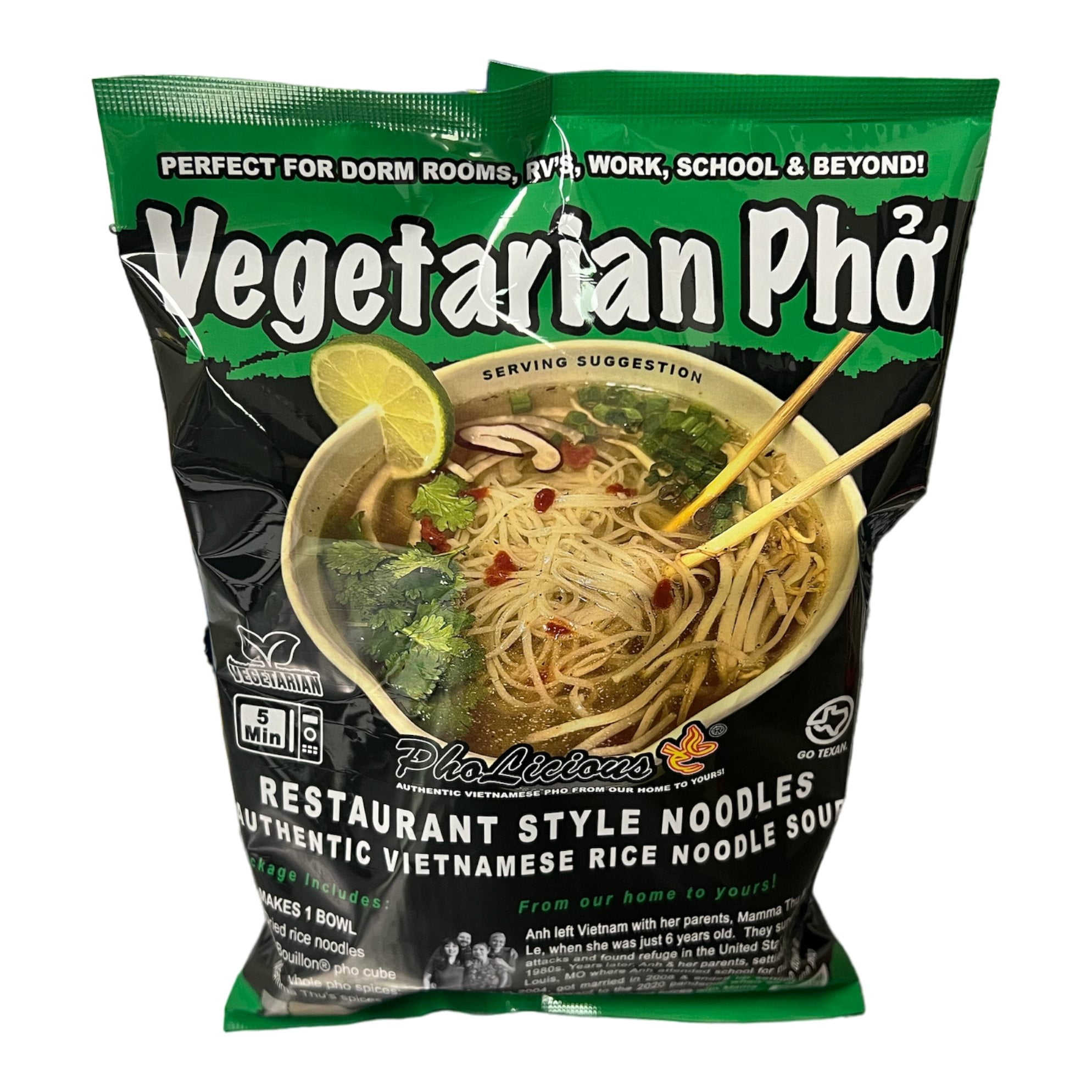 Pholicious Vegetarian Instant Vietnamese Pho - 3.6 oz - Walmart.com