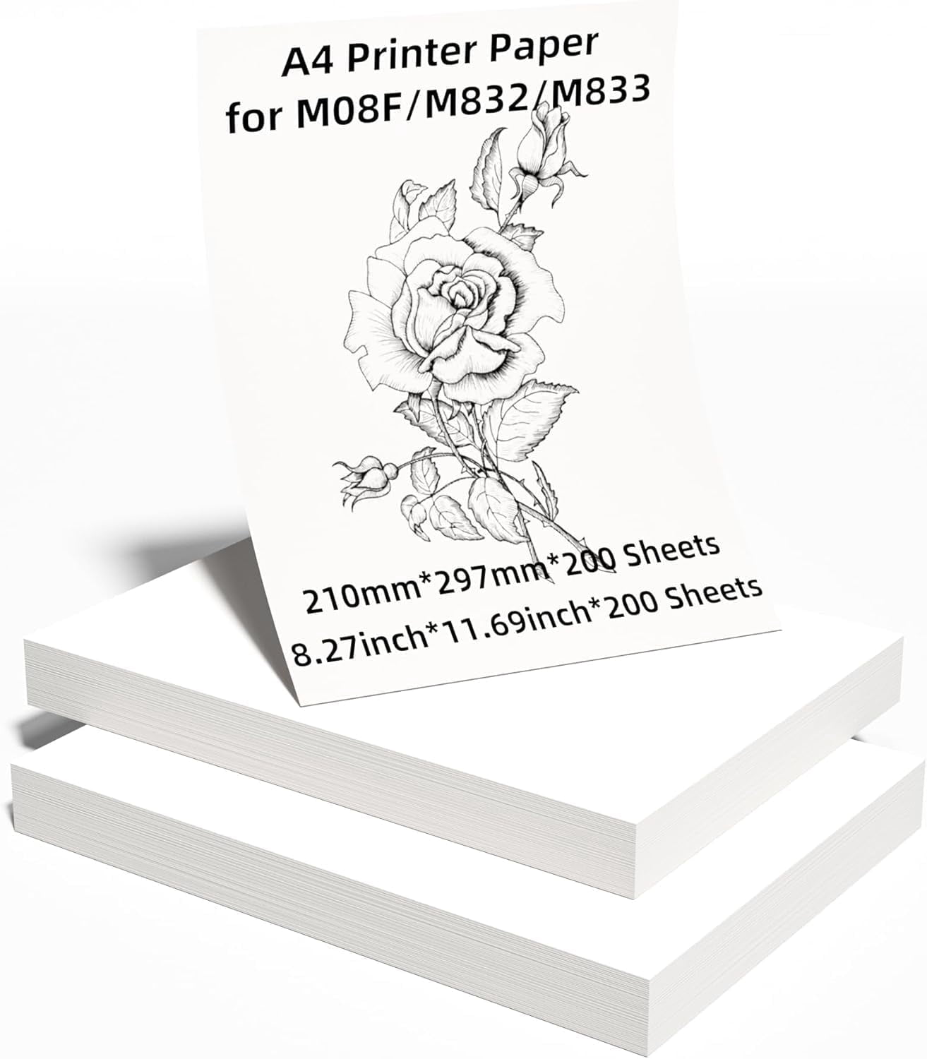 Phomemo A4 Printer Paper, White Thermal Paper Compatible with M08F/M832 ...