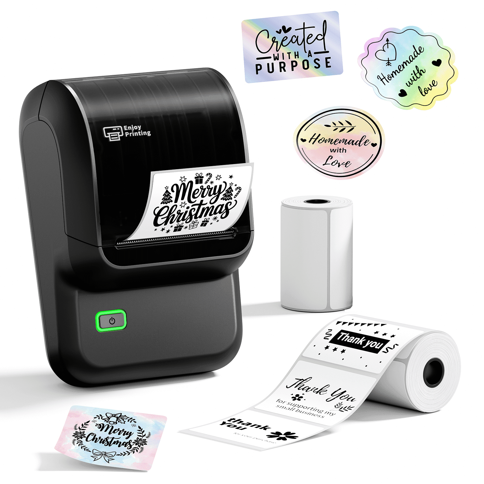 Phomemo M100 Portable Sticker Printer And 2 Roll Paper, Wireless ...