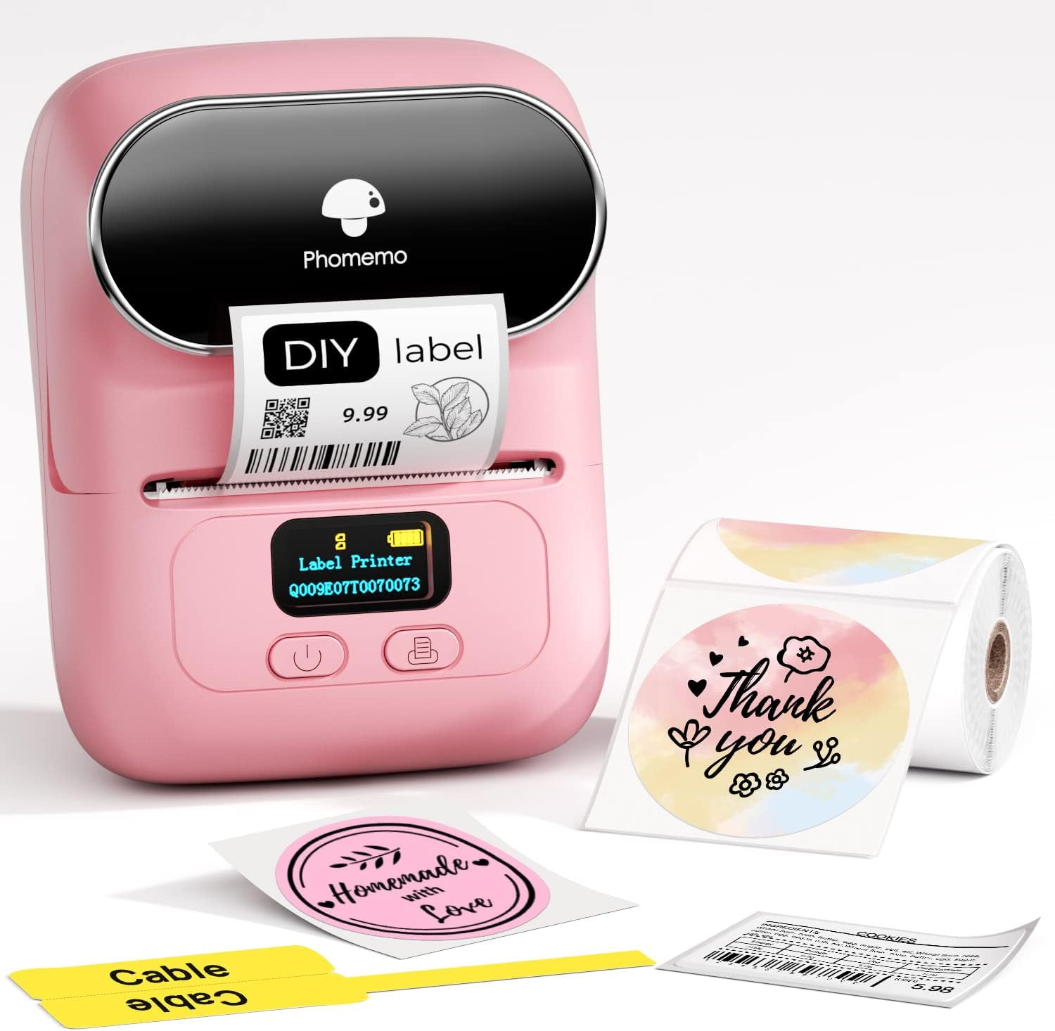 Phomemo M110 Label Printer - Portable Bluetooth Address Label Maker for ...