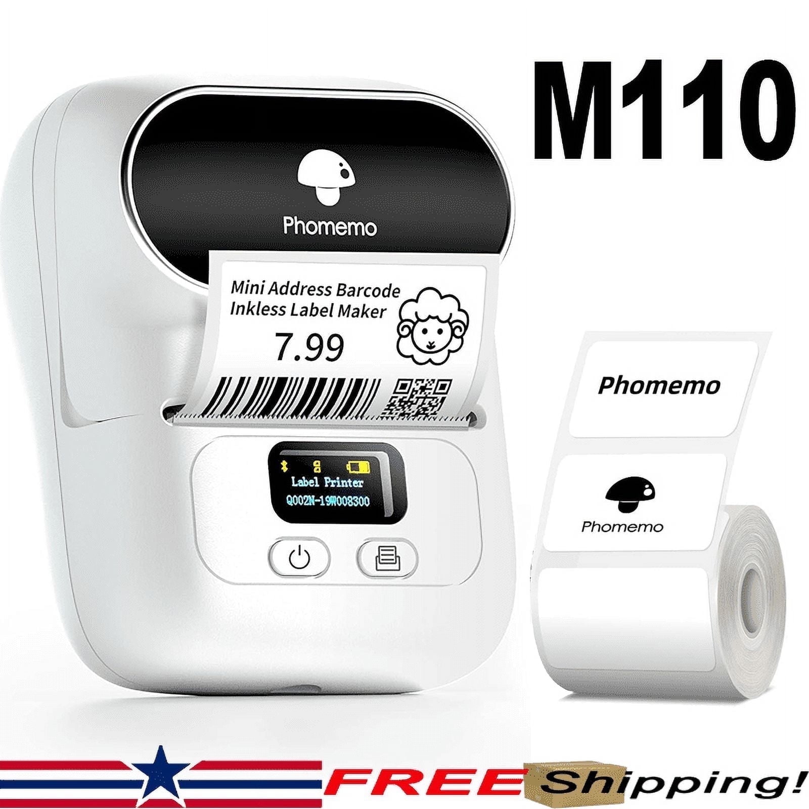 M110 Label Printer - Portable Bluetooth Address Label Maker for Small ...