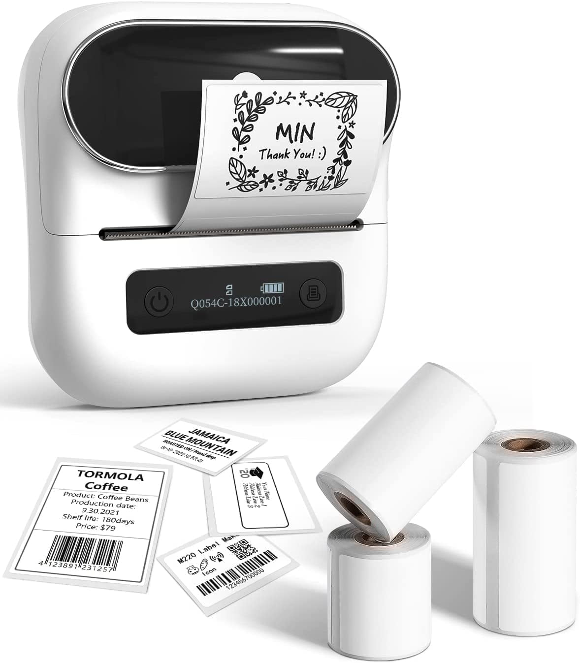 Phomemo M220 Label Maker, 3.14 Inch Bluetooth Thermal Printer, Barcode ...