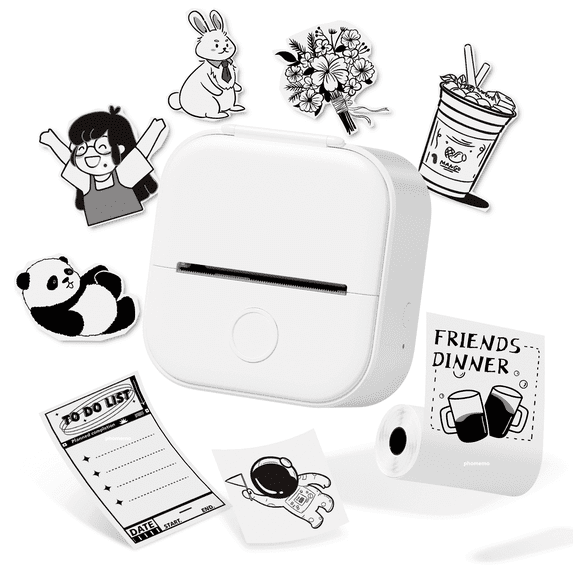 T02 Portable Label Maker, Mini Sticker Printer, Bluetooth Inkless ...