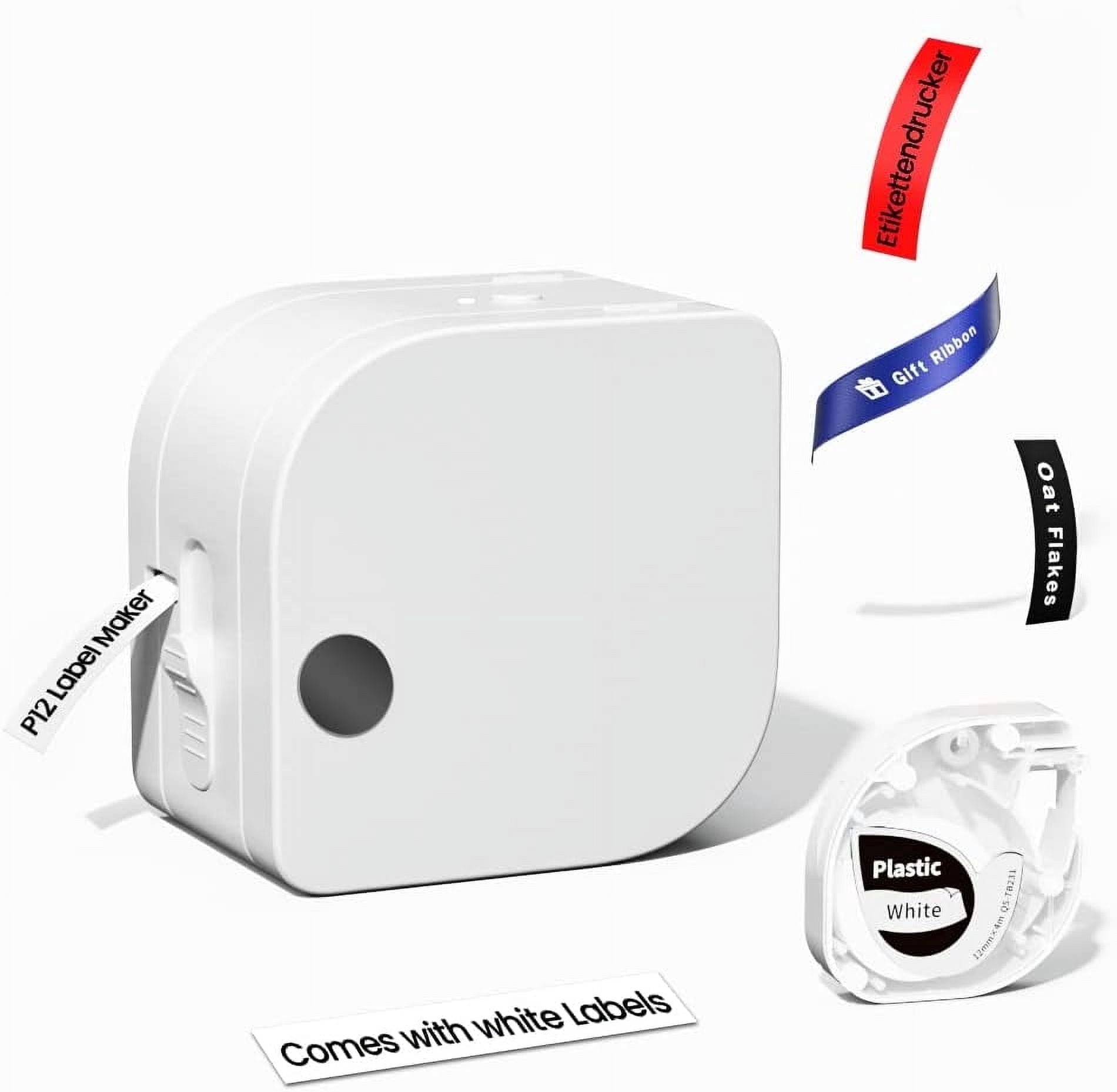 Phomemo P12 Portable Bluetooth Label Maker Machine with Tape Handheld ...
