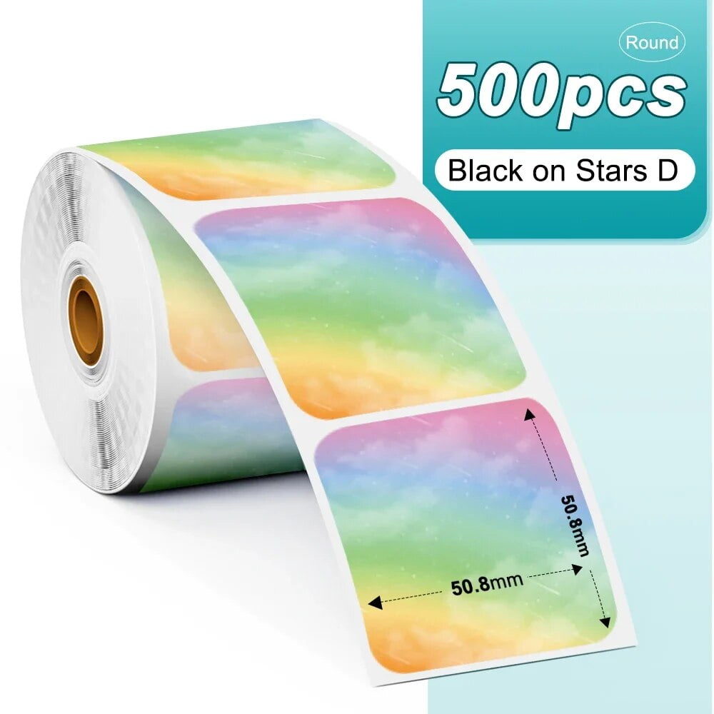 Phomemo PM241 Shipping Printer Label Sticker Round Paper Square Label ...