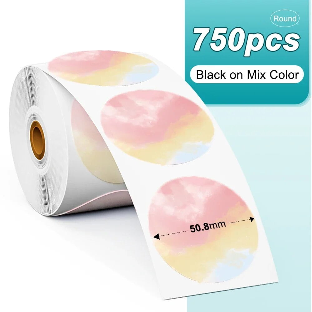 Phomemo PM241 Shipping Printer Label Sticker Round Paper Square Label ...