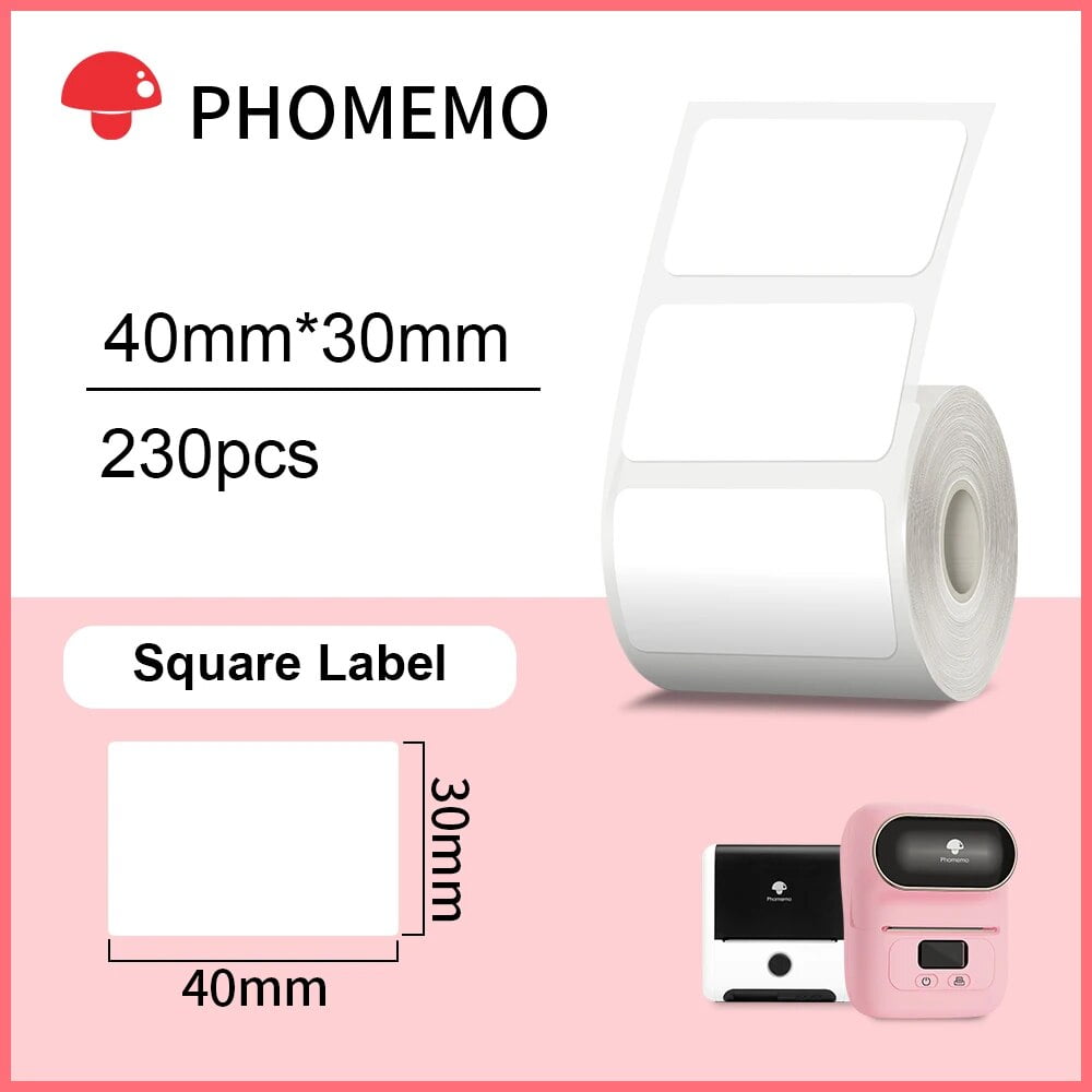 Phomemo Paper Multi-Purpose Thermal Labels for M110 M200 M220 Label Printer Adhesive Papier ...