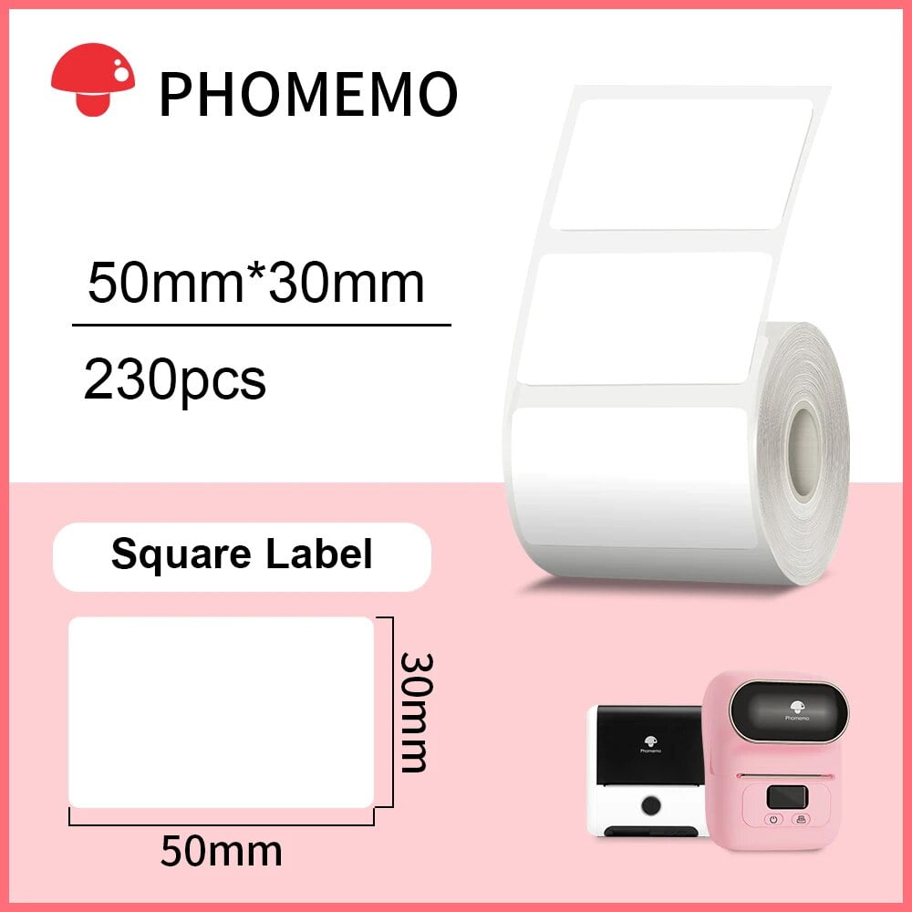 Phomemo Paper Multi-Purpose Thermal Labels for M110 M200 M220 Label Printer Adhesive Papier ...