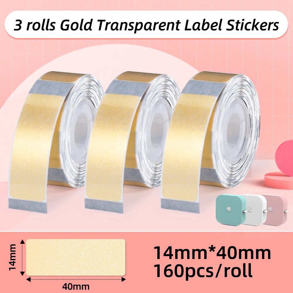 Phomemo Q30 Label Sticker White Transparent Waterproof Adhesive Thermal ...