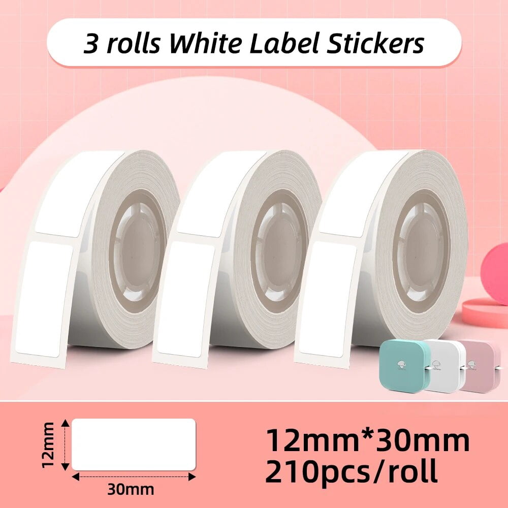 Phomemo Q30 Label Sticker White Transparent Waterproof Adhesive Thermal ...