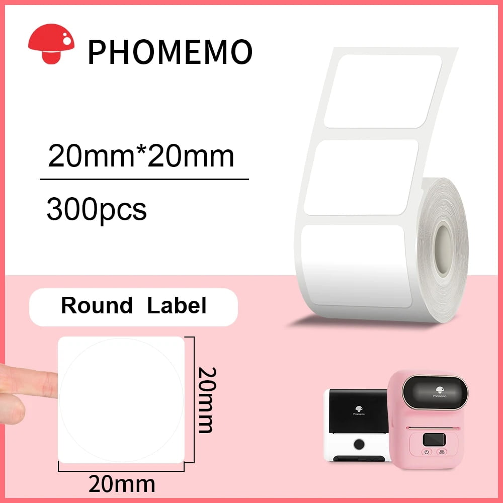Phomemo Self-Adhesive Labels Paper for Phomemo M110 M220 Label Printer Waterproof Identification ...