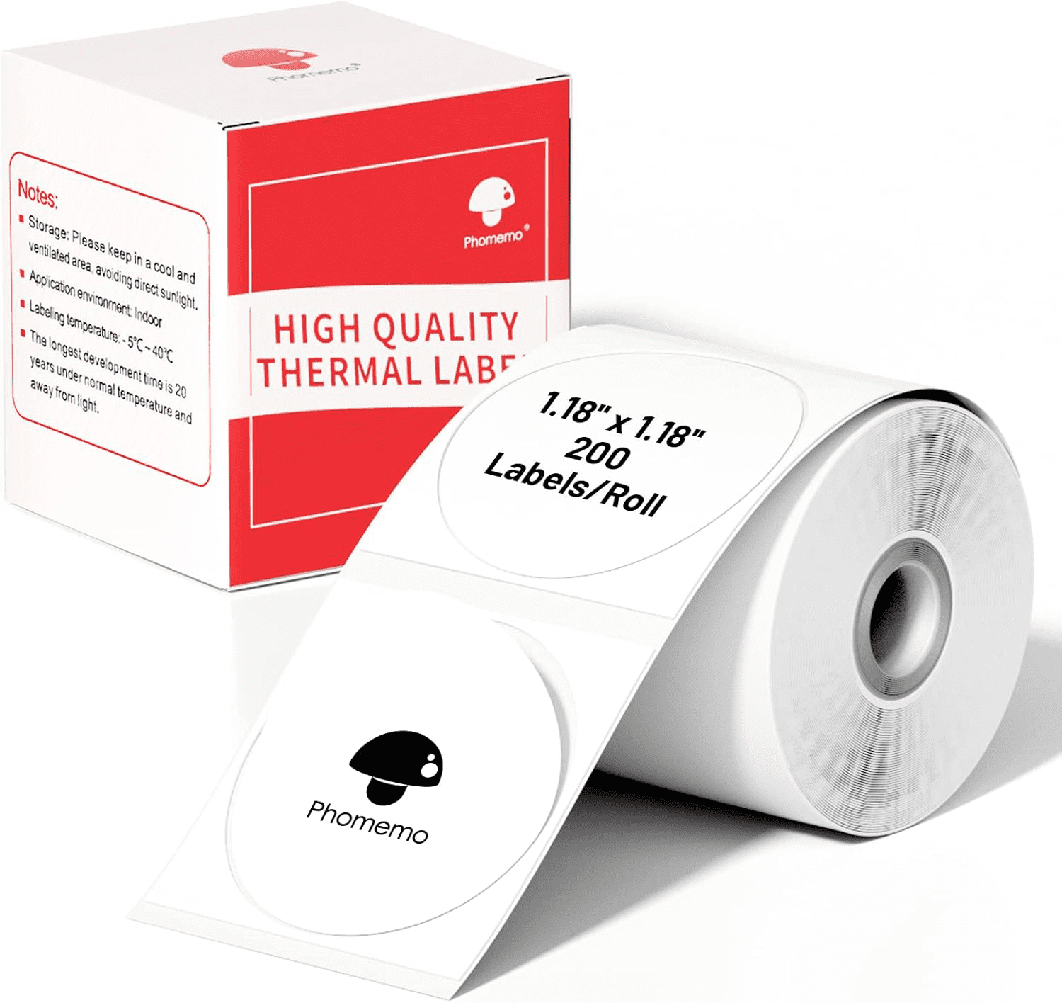 Phomemo Self-Adhesive Round Circle Label for Phomemo M110/M120/M200 ...