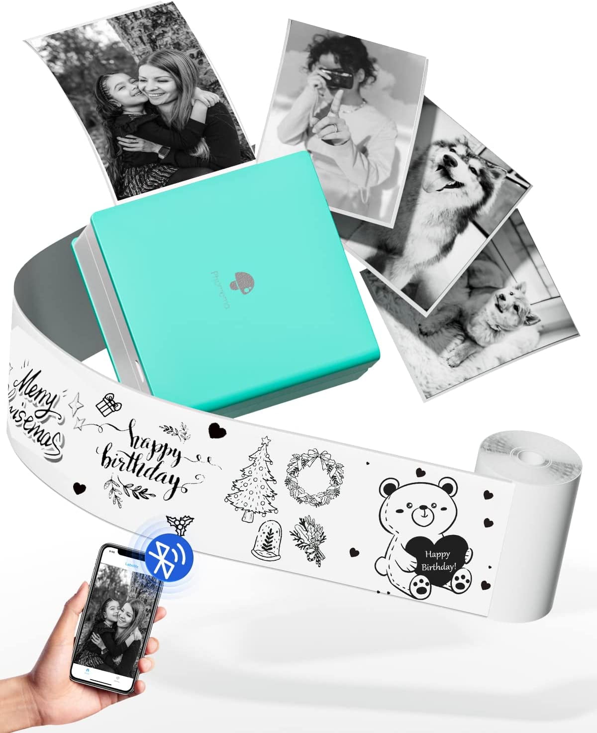 Phomemo Sticker Printer Machine - 2"" Mini Photo Printer - Thermal Mini ...