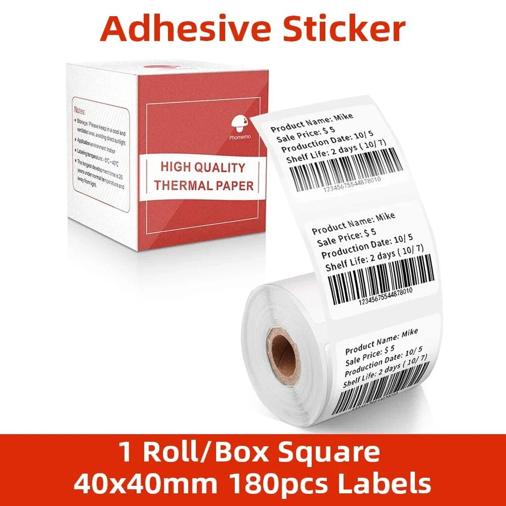 Phomemo Thermal Papel for M110/M200 Printer Home Office Labels Colorful ...