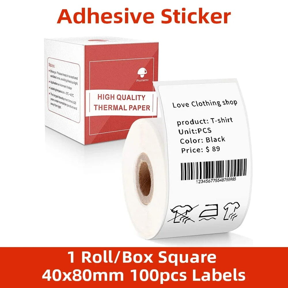 Phomemo Thermal Papel for M110/M200 Printer Home Office Labels Colorful ...