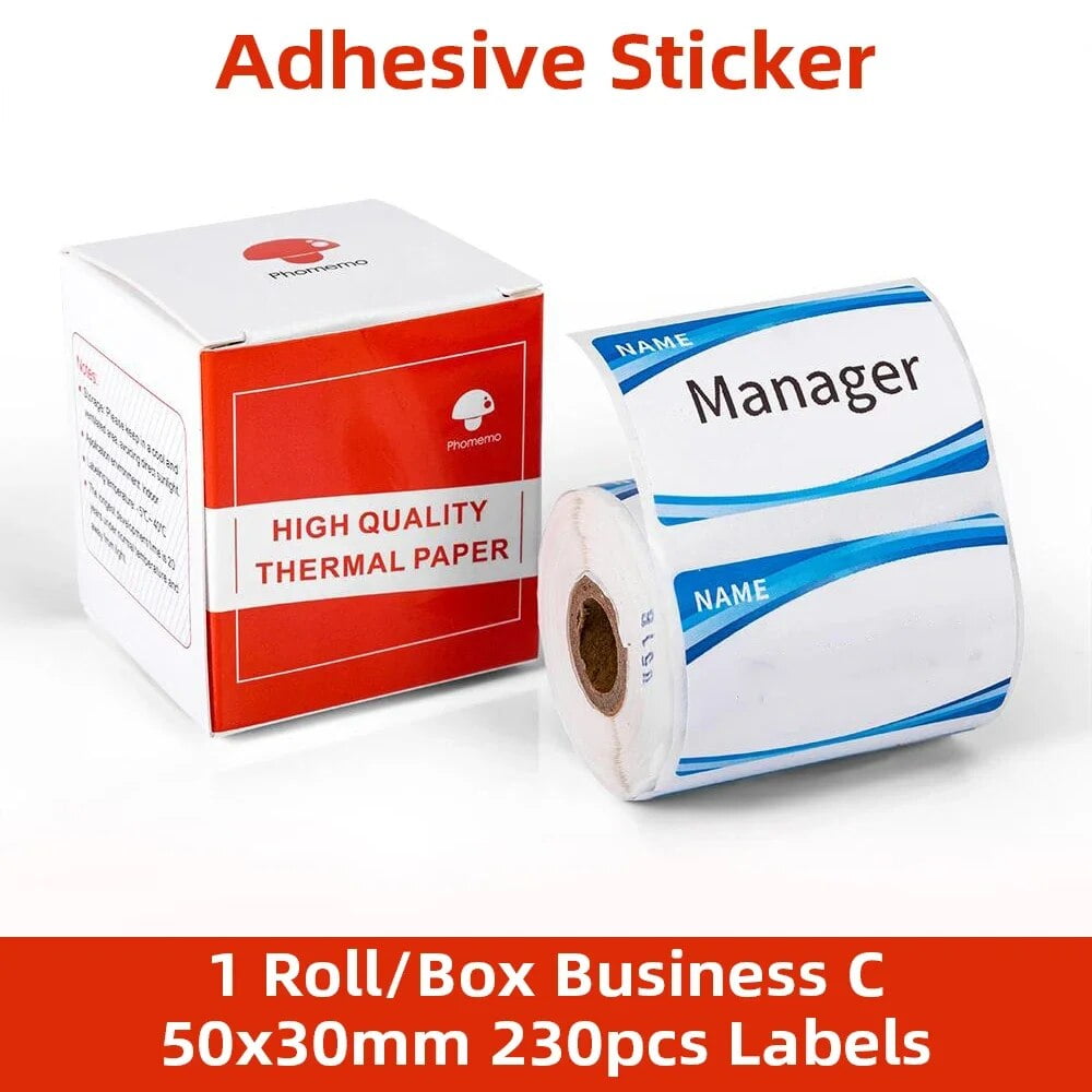 Phomemo Thermal Papel for M110/M200 Printer Home Office Labels Colorful ...