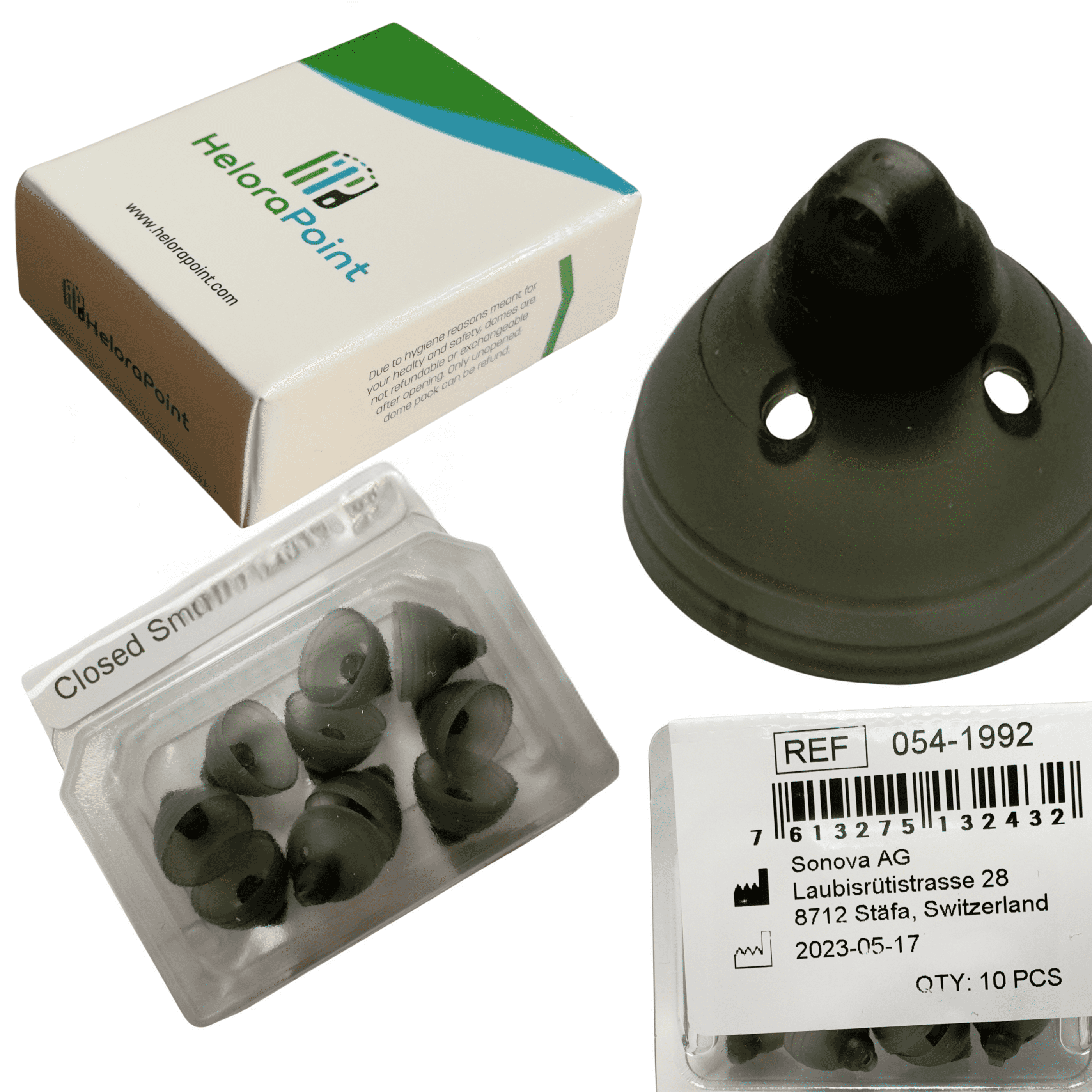 Phonak Closed Smokey Hearing Aid Domes 4.0 – Large Size (L) – 10-Pack ...