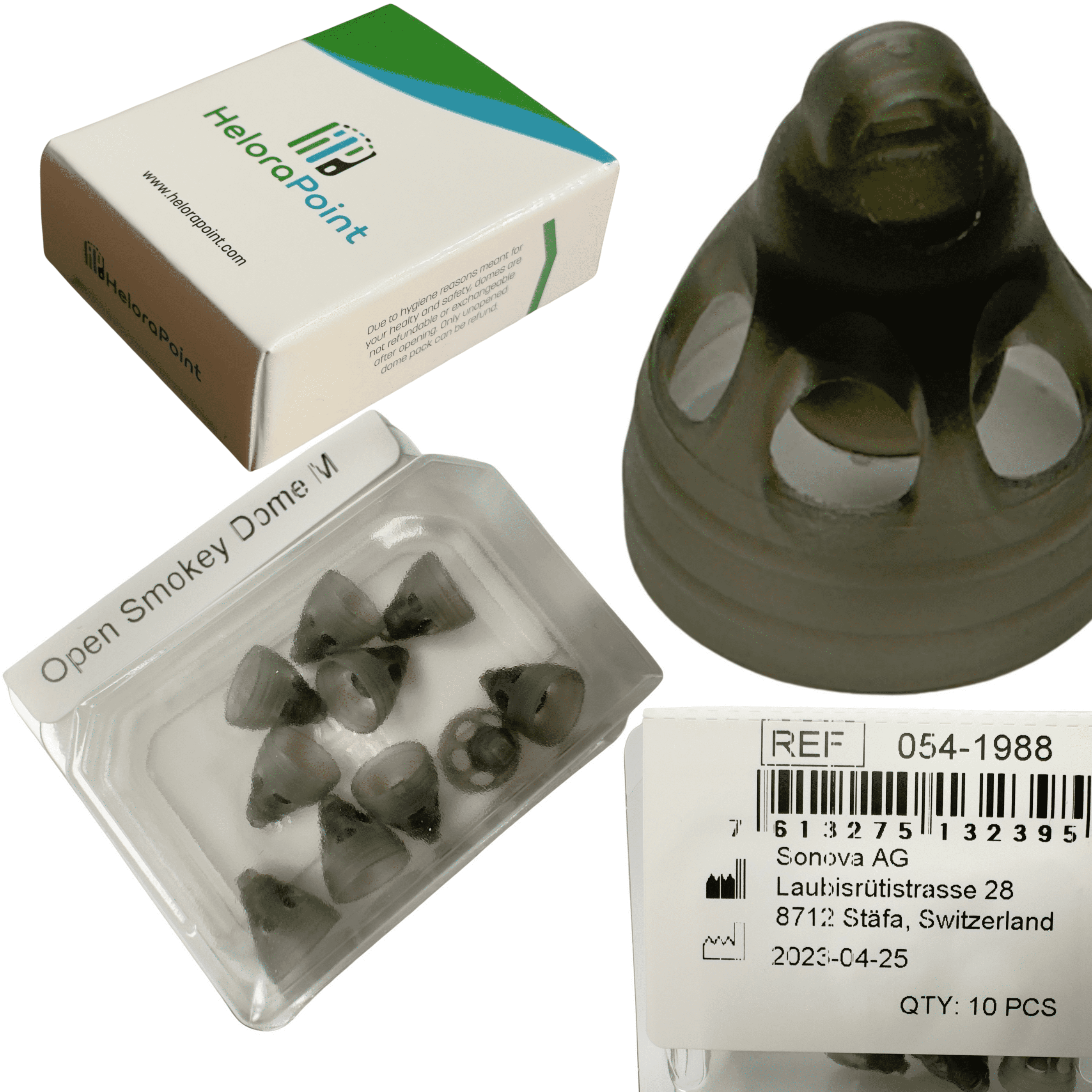 Phonak Open Smokey Hearing Aid Domes 4.0 – Medium Size (M) – 10-Pack ...