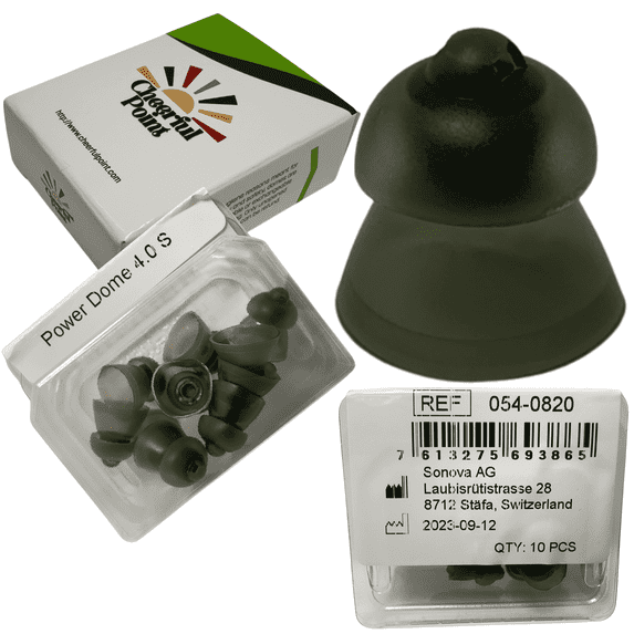 Phonak 4.0 Power hearing aid domes, Small size (0.39 inch=10 mm), 10 ...