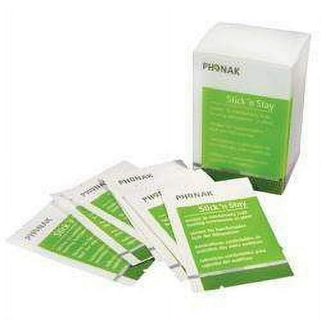 Phonak Stick N Stay Clear Sticker Pads for Hearing Aids, Transparent ...